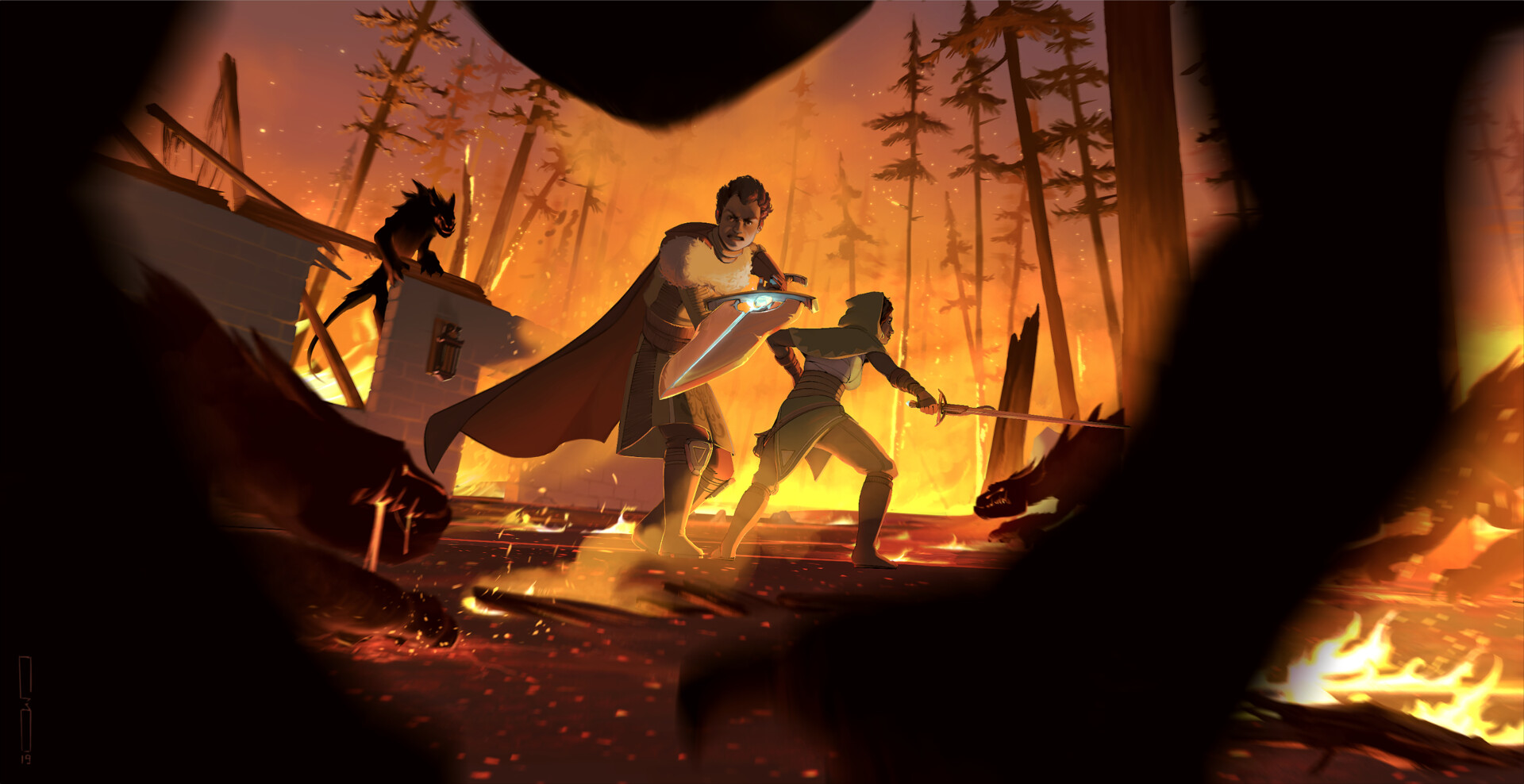 ArtStation - Forest Fire - Game Illustration