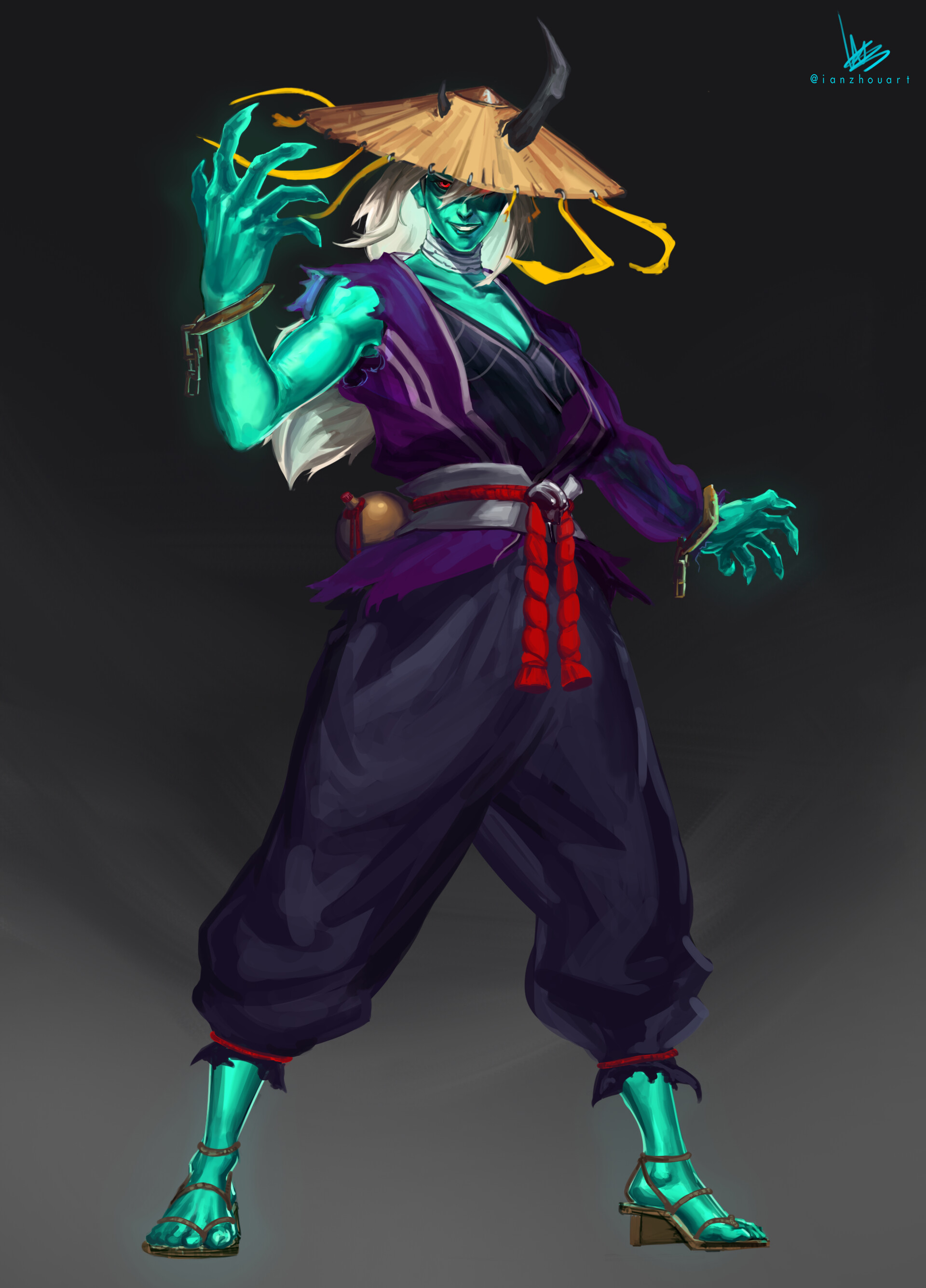 ArtStation - Corrupted Oni Hunter 01, Ian Zhou