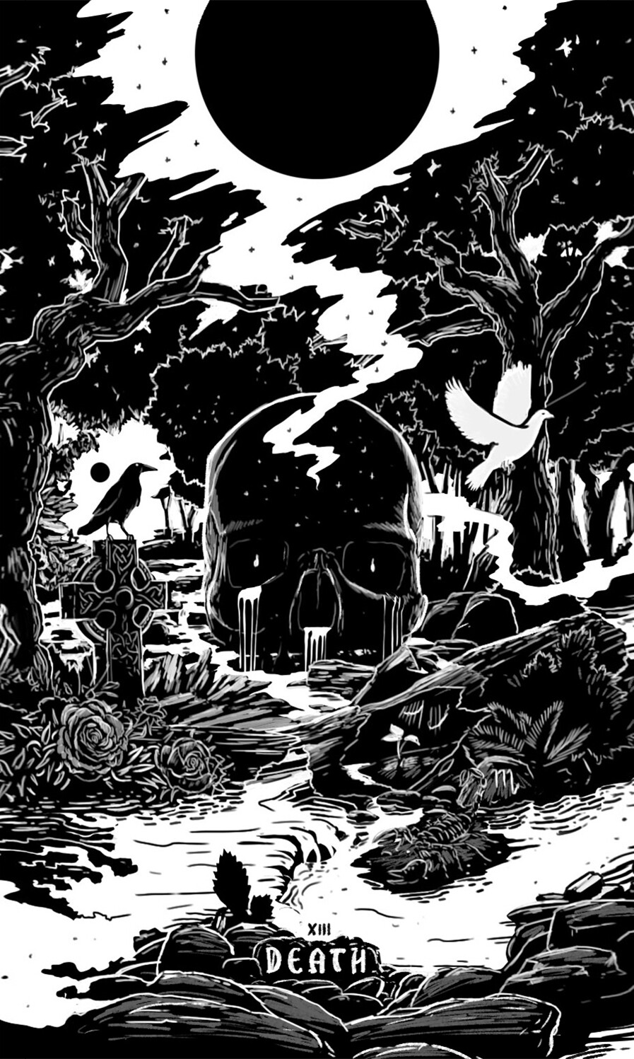 Eric Tecce - Death Tarot Card Shadow Light Tarot Deck