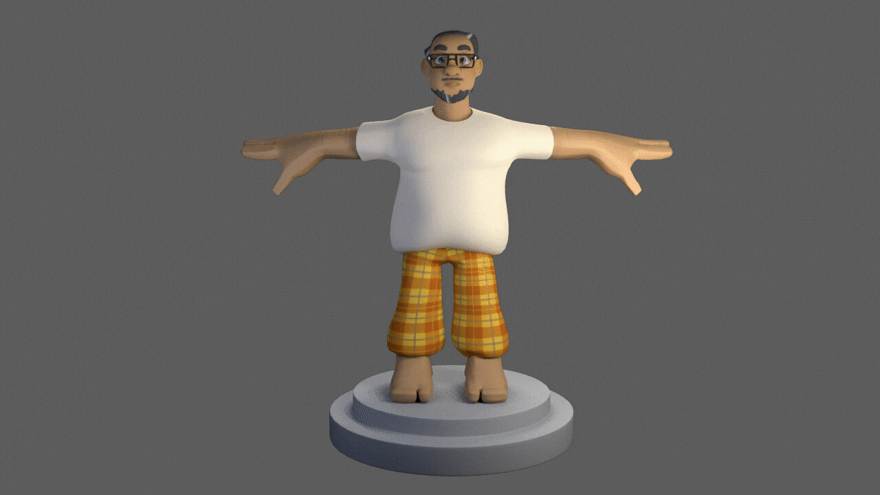 ArtStation - Pakcik Azim [3D Turnaround]