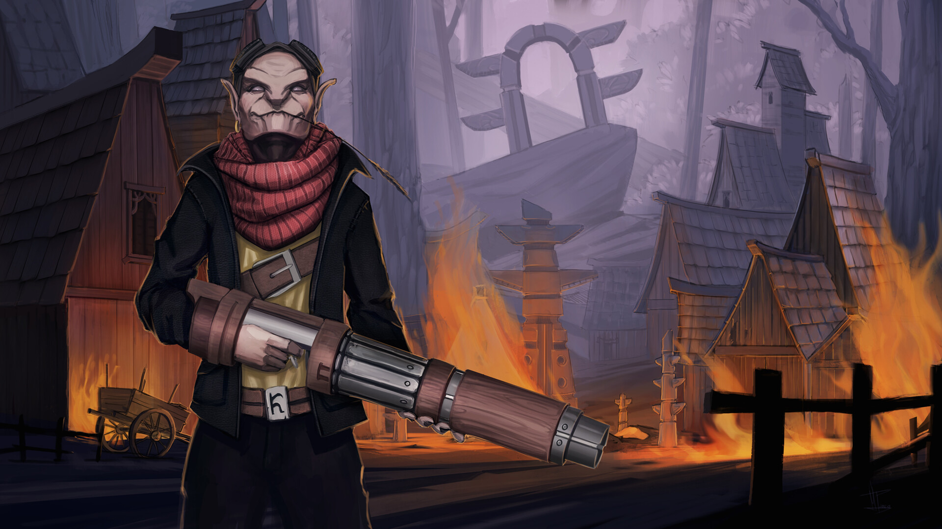 ArtStation - Burning Village