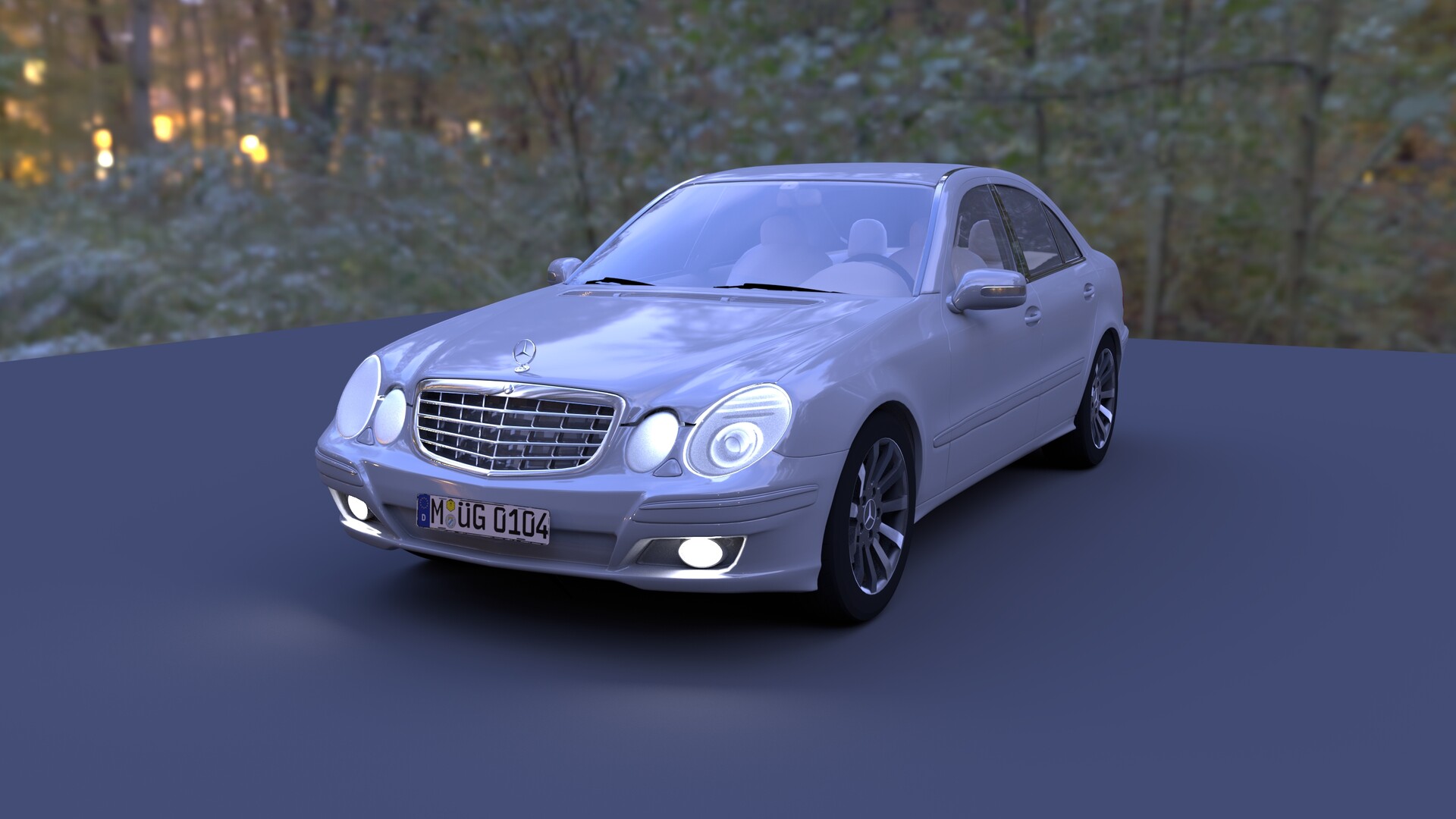 ArtStation - Mercedes on the road