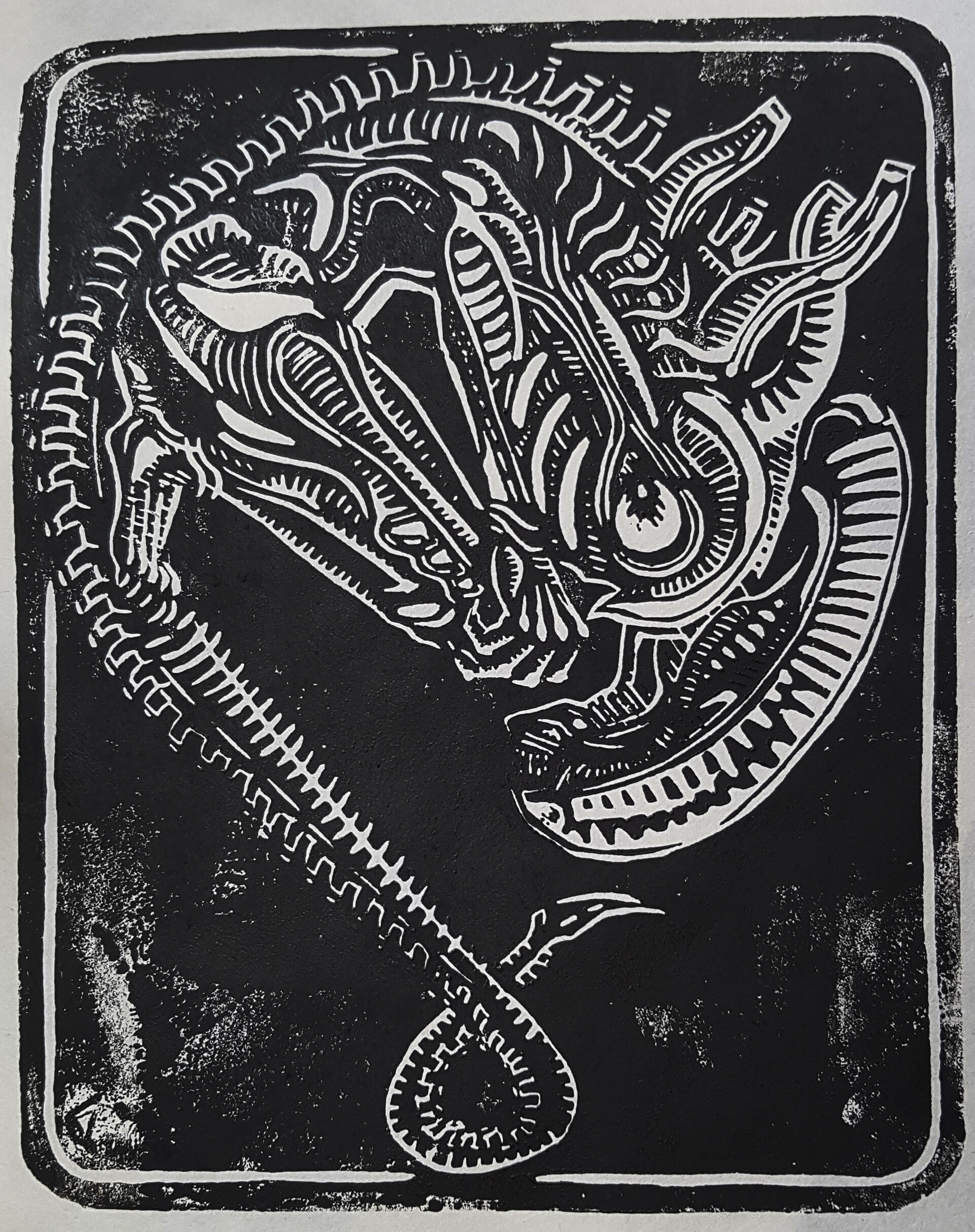 ArtStation - Xenomorph Linograph