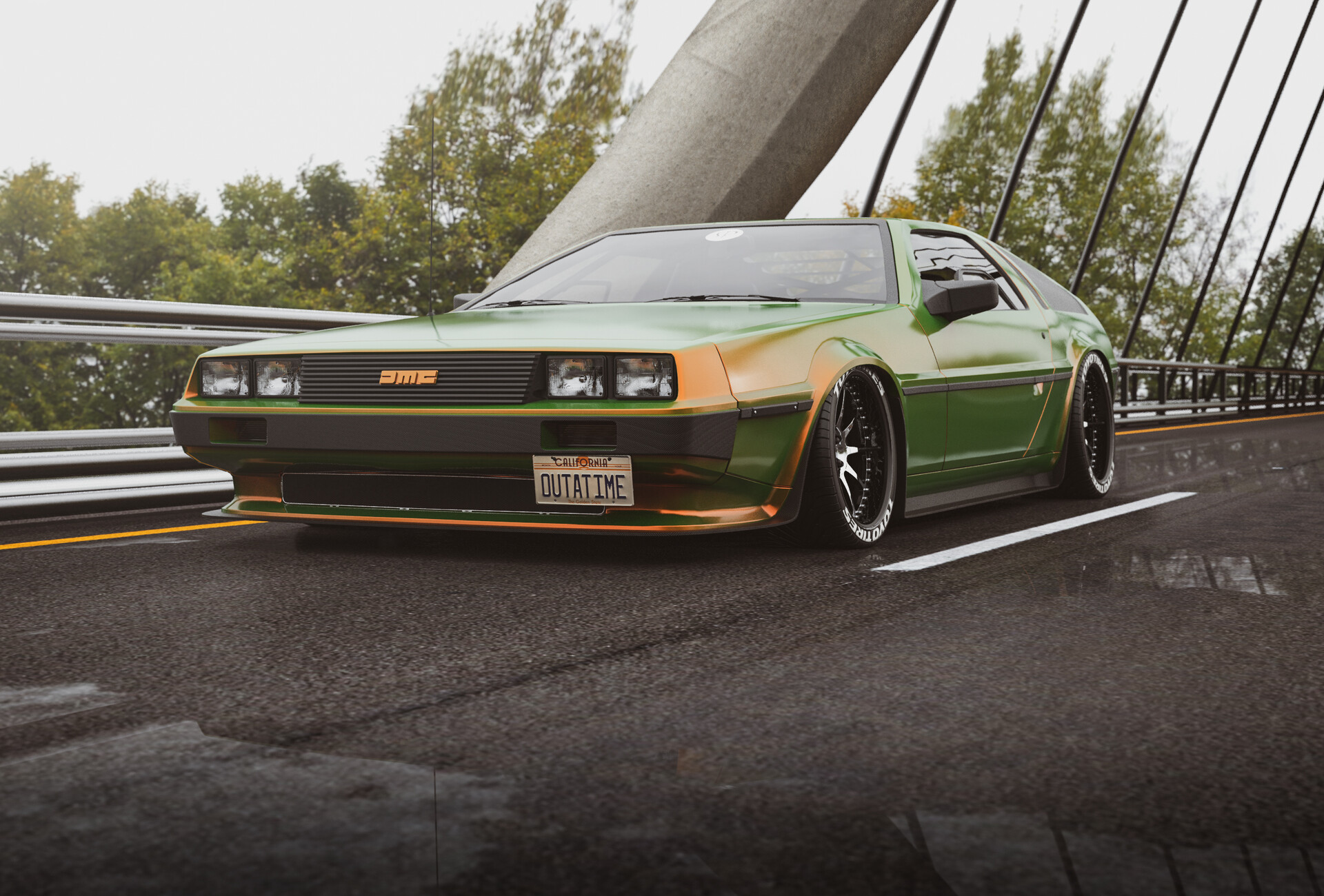 green delorean