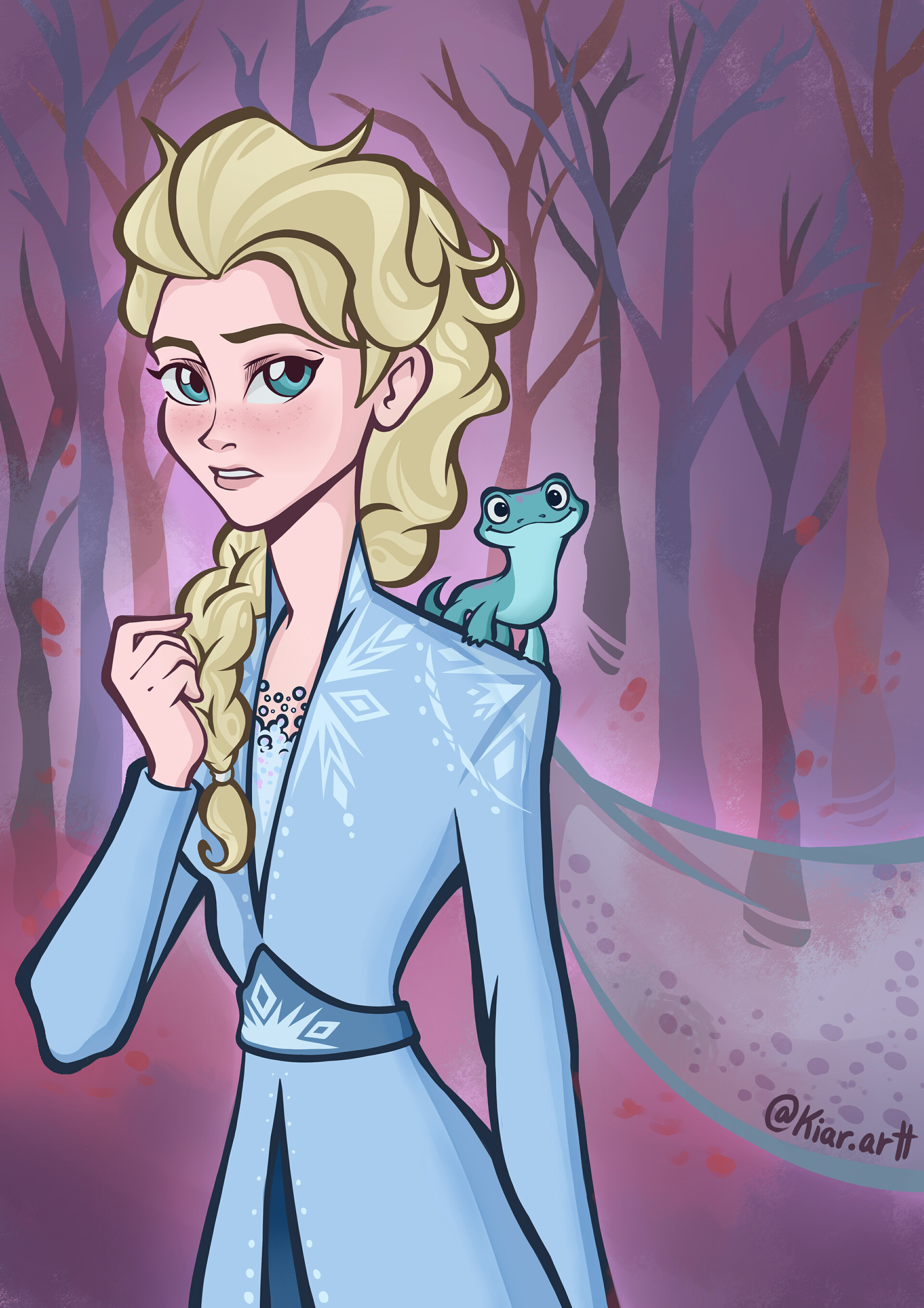 ArtStation - Elsa in the Enchanted forest