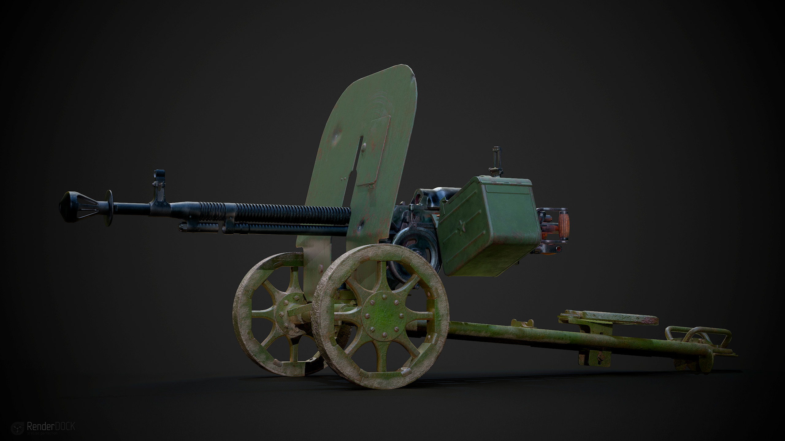 RenderDock - WWII .50 Cal classic (DShK)
