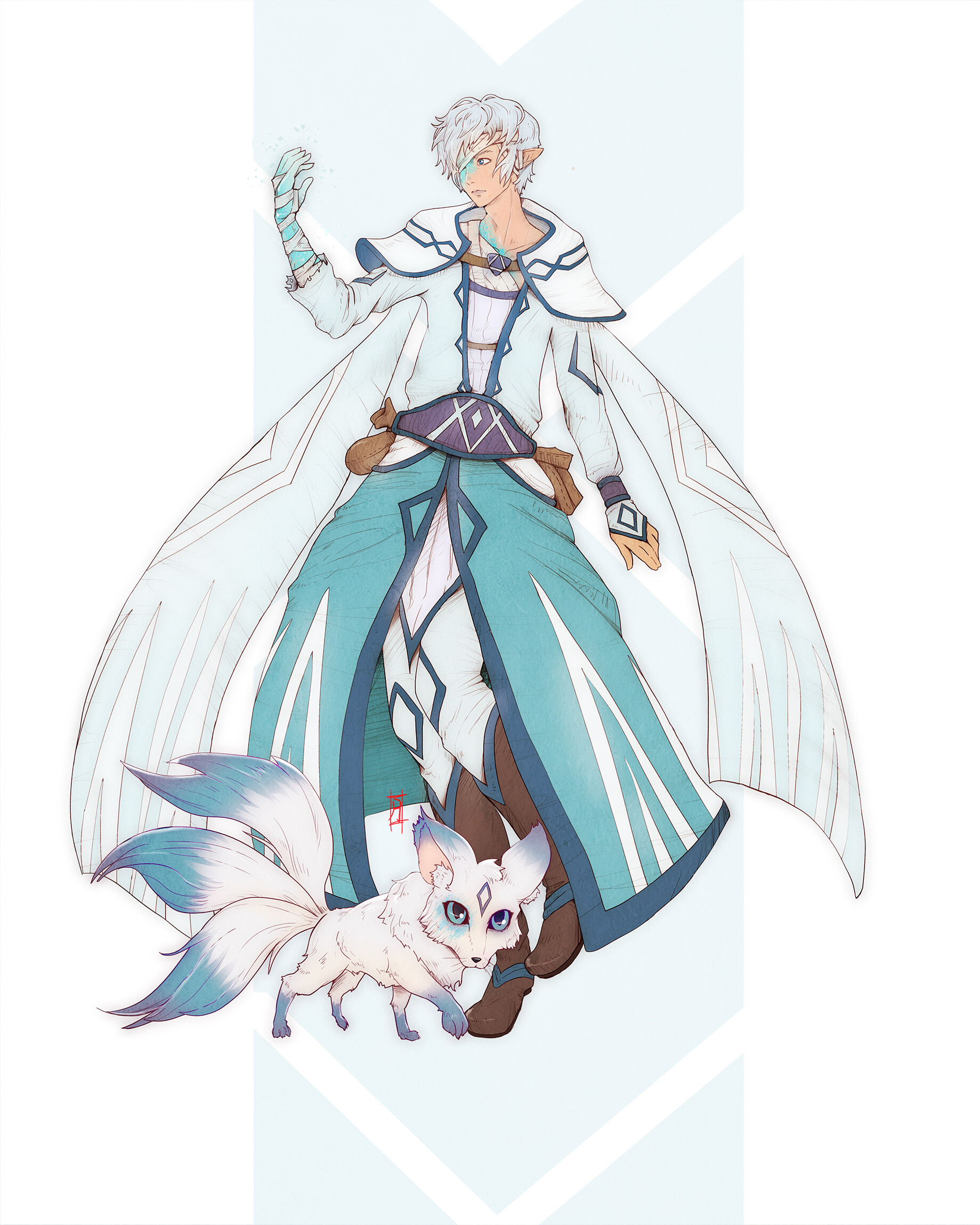 ArtStation - Snowstarcaller Commission DnD Wizard OC