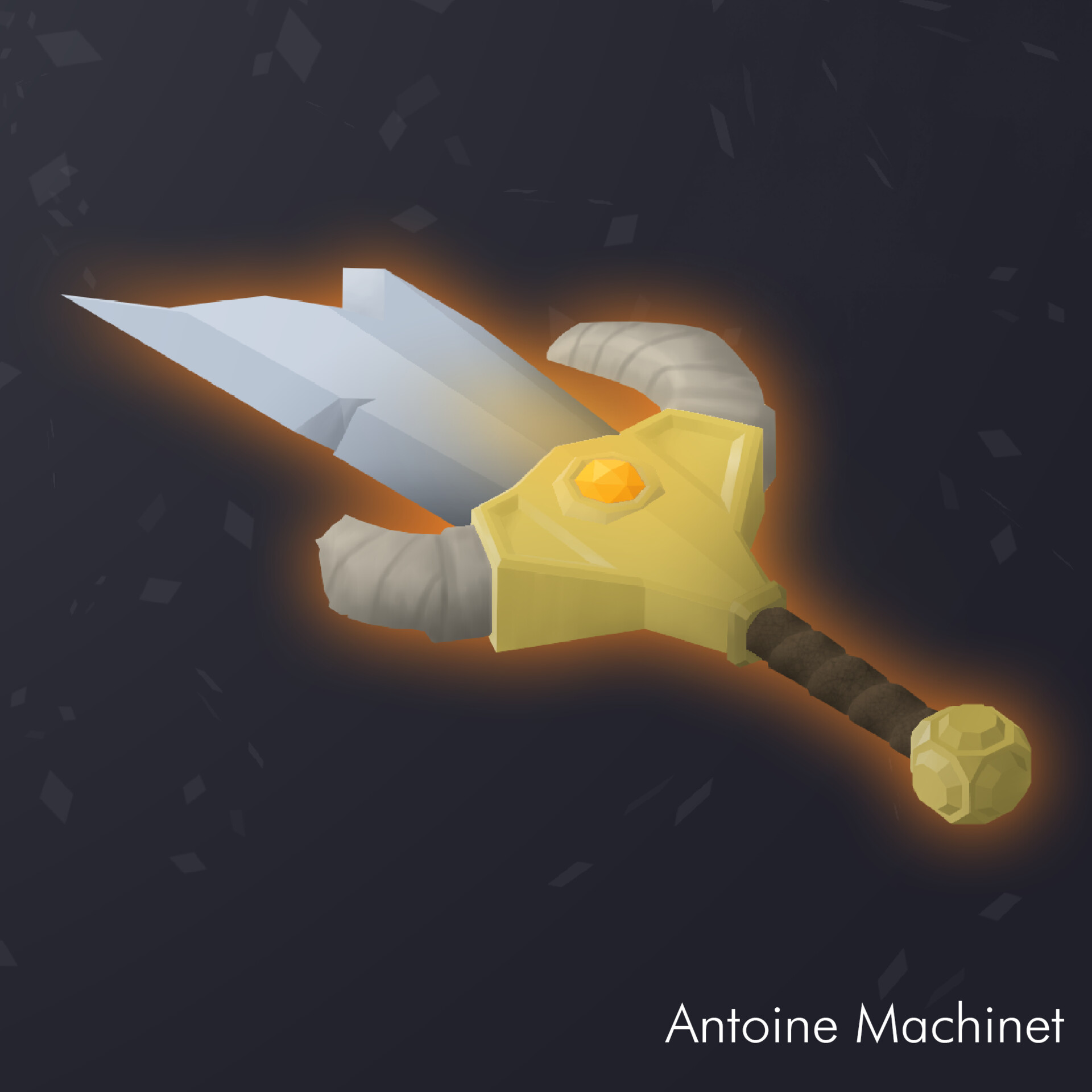 ArtStation - Stylized sword (3D to 2D Workflow)