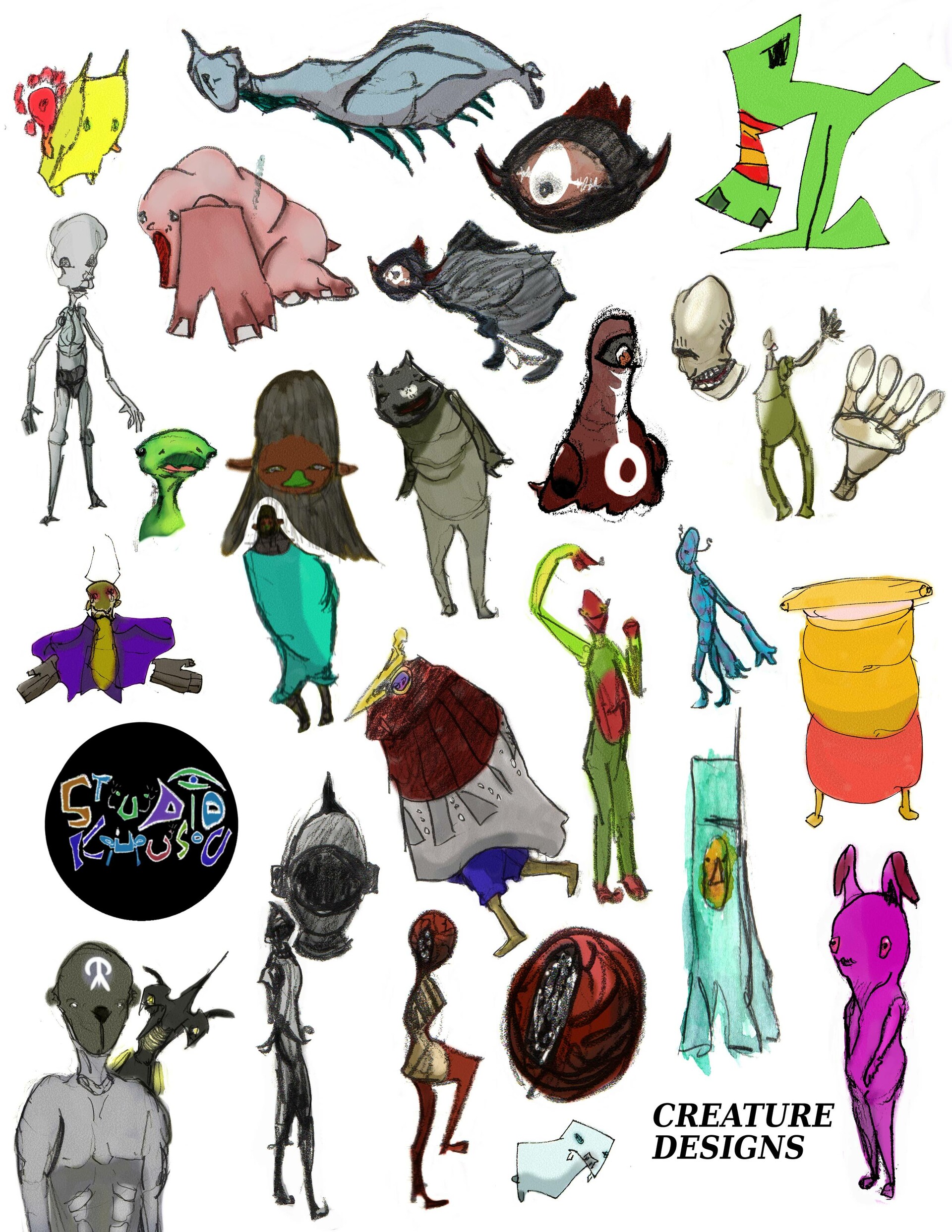 ArtStation - Rough Creature Sketches