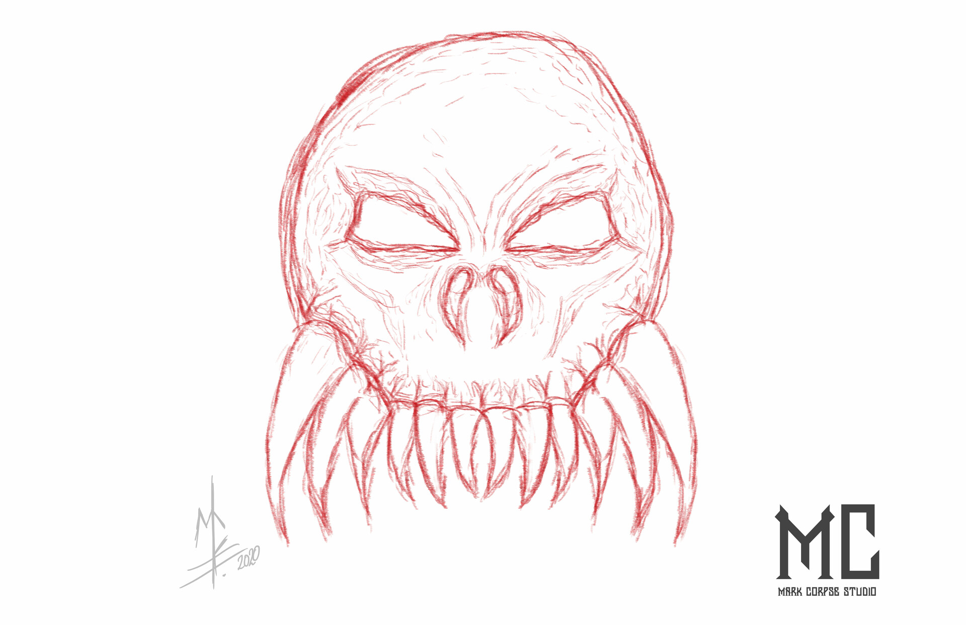 Mark Corpse - Concept Art: Creature Skull