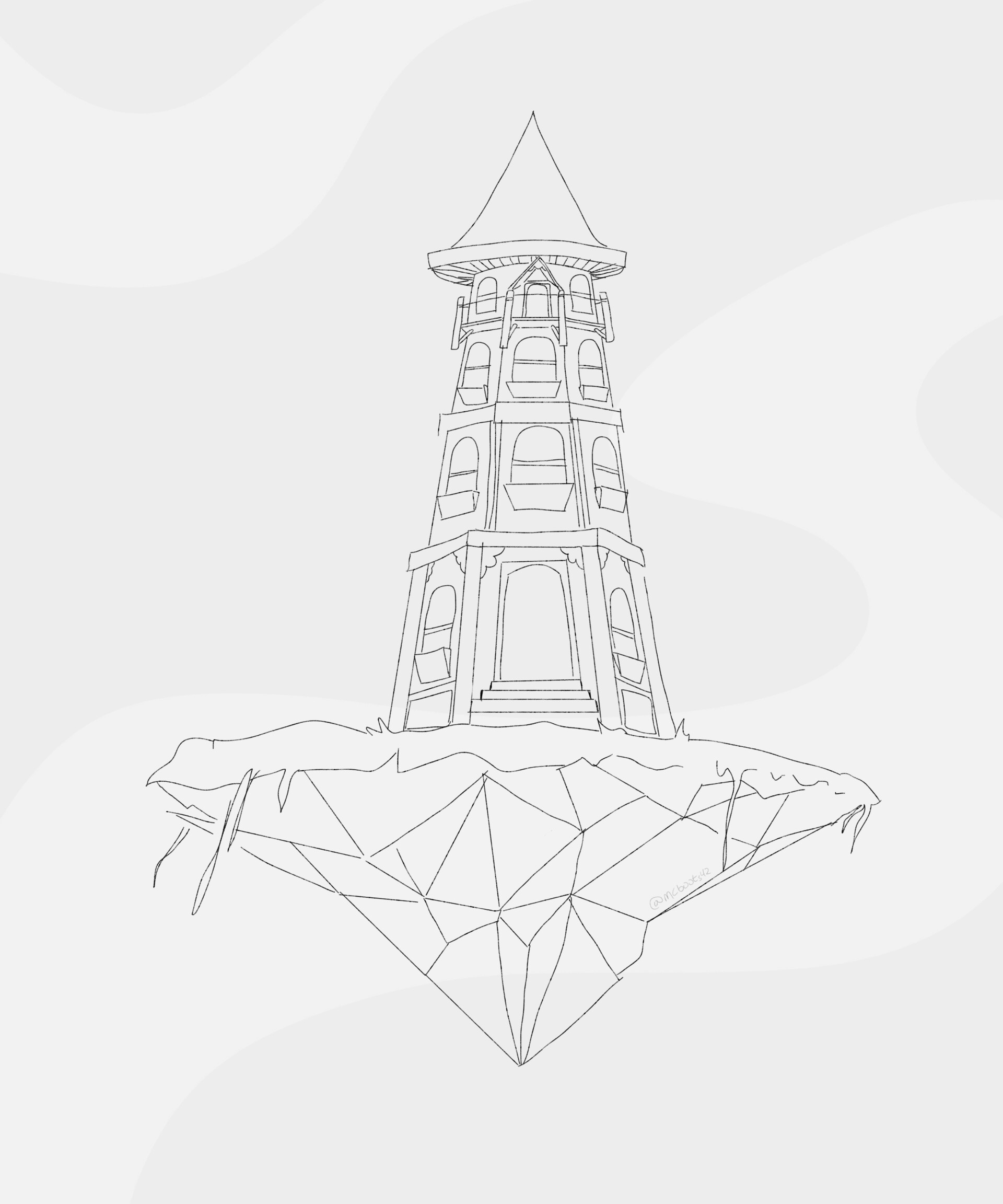M Ebel - Commission: Floating Wizard Tower