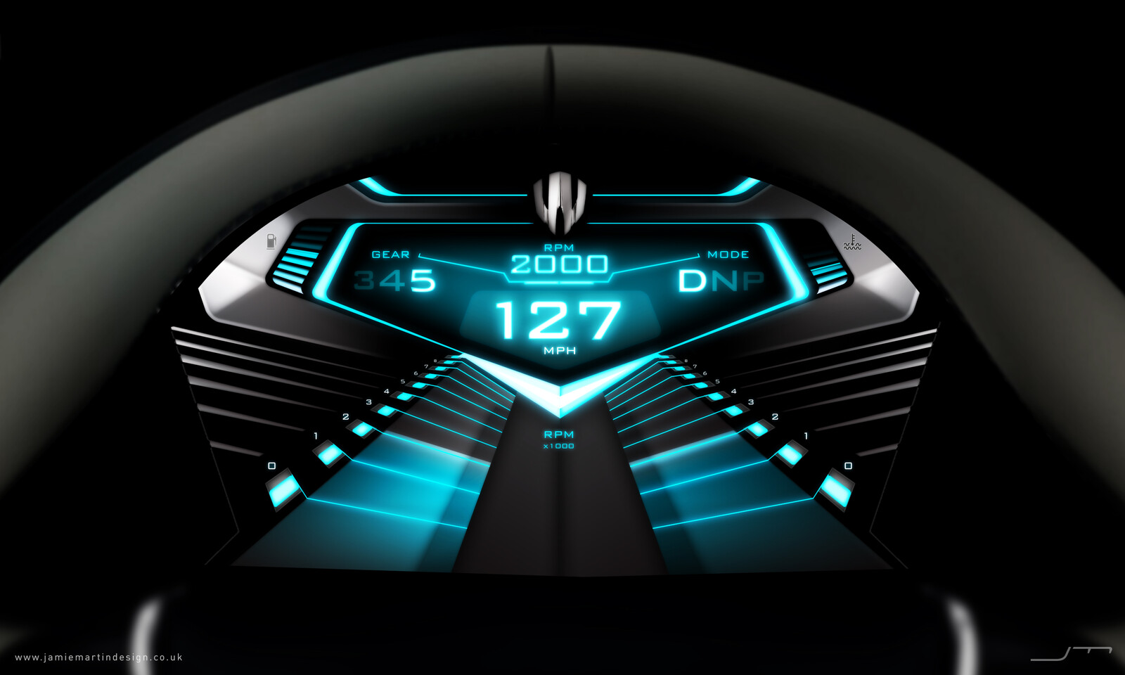 Jamie Martin - Lykan Hypercar dashboard designs