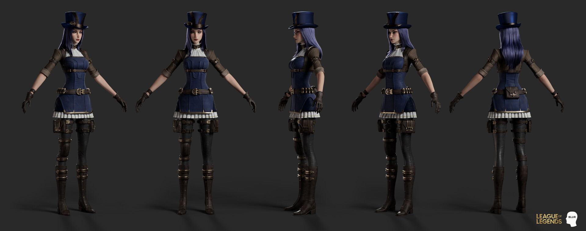Amy Sharpe | Character Artist - Caitlyn - League of Legends "Warriors"