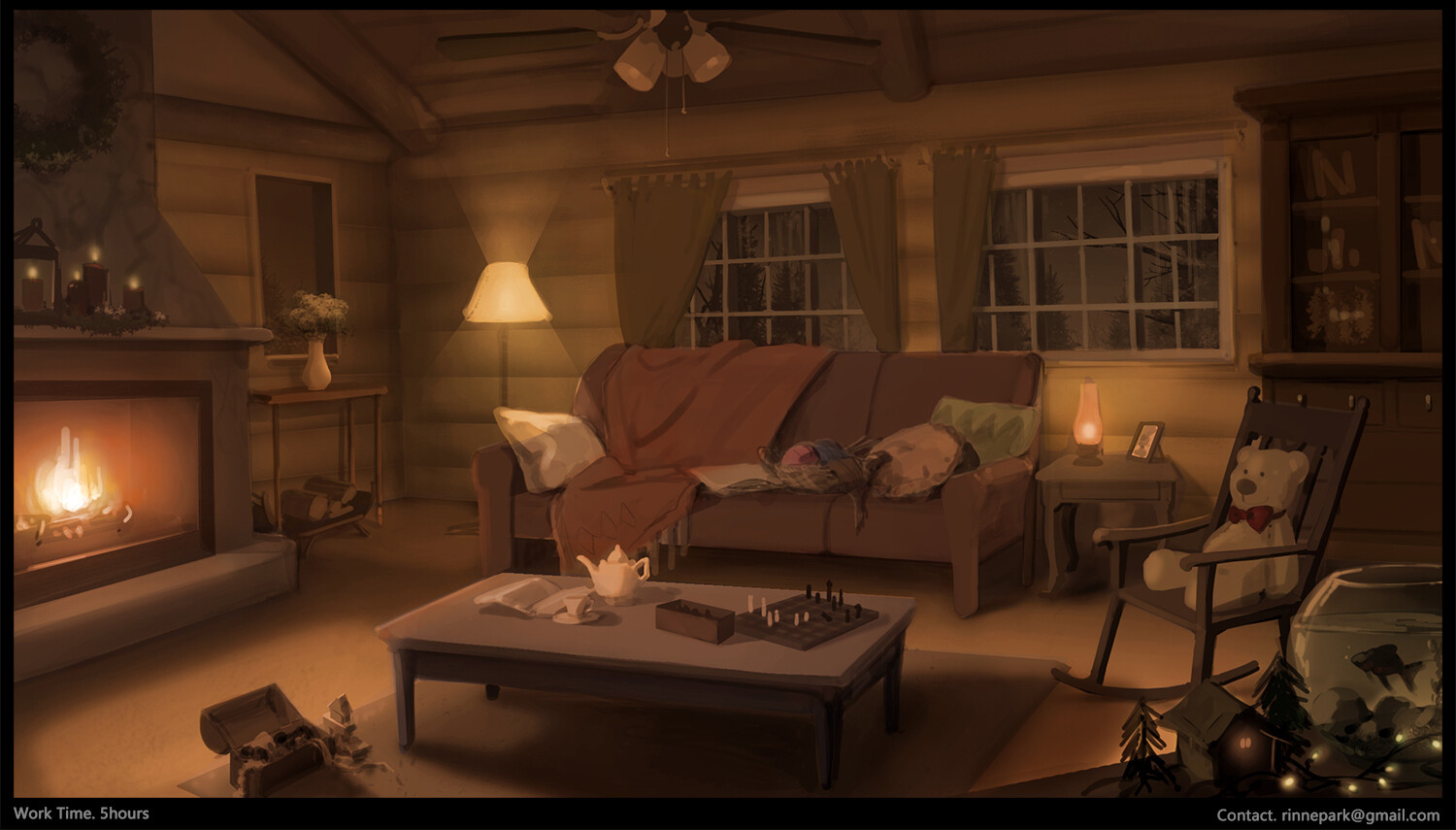 ArtStation - Cozy Cabin