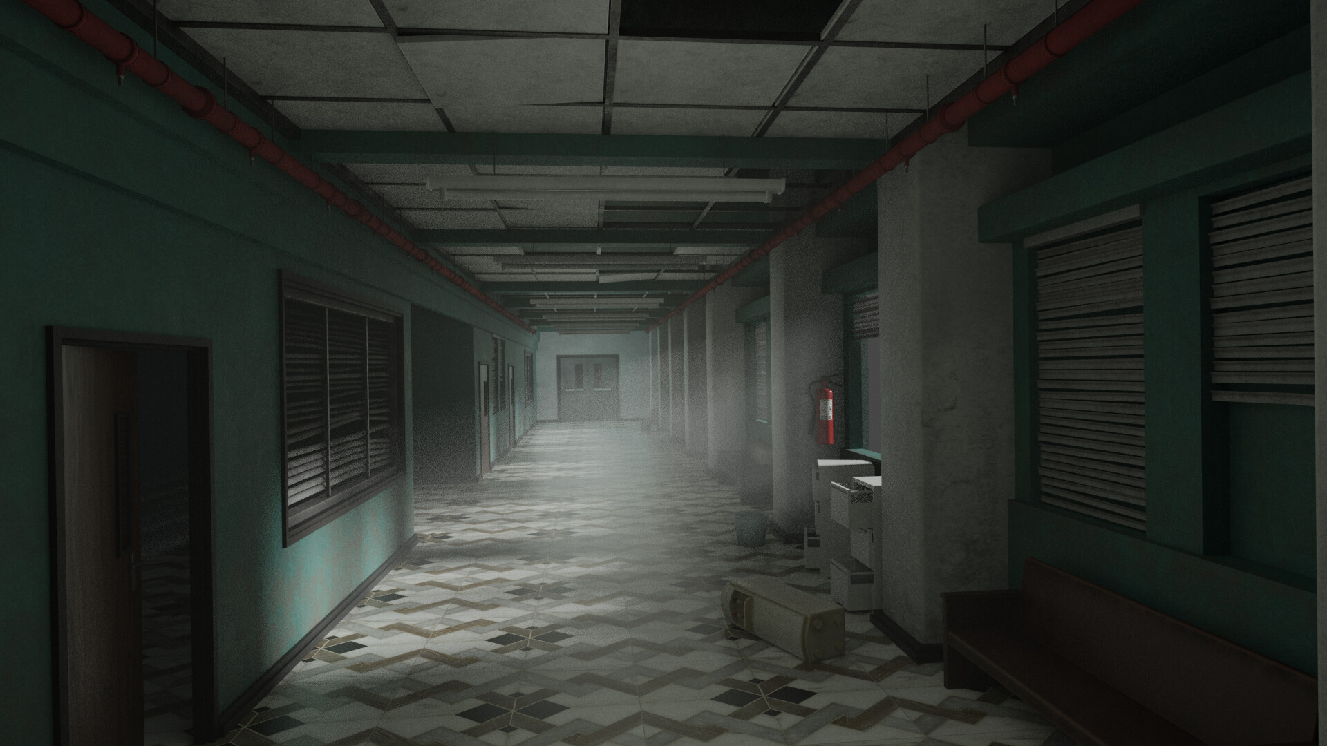 ArtStation - The Division game corridor scene