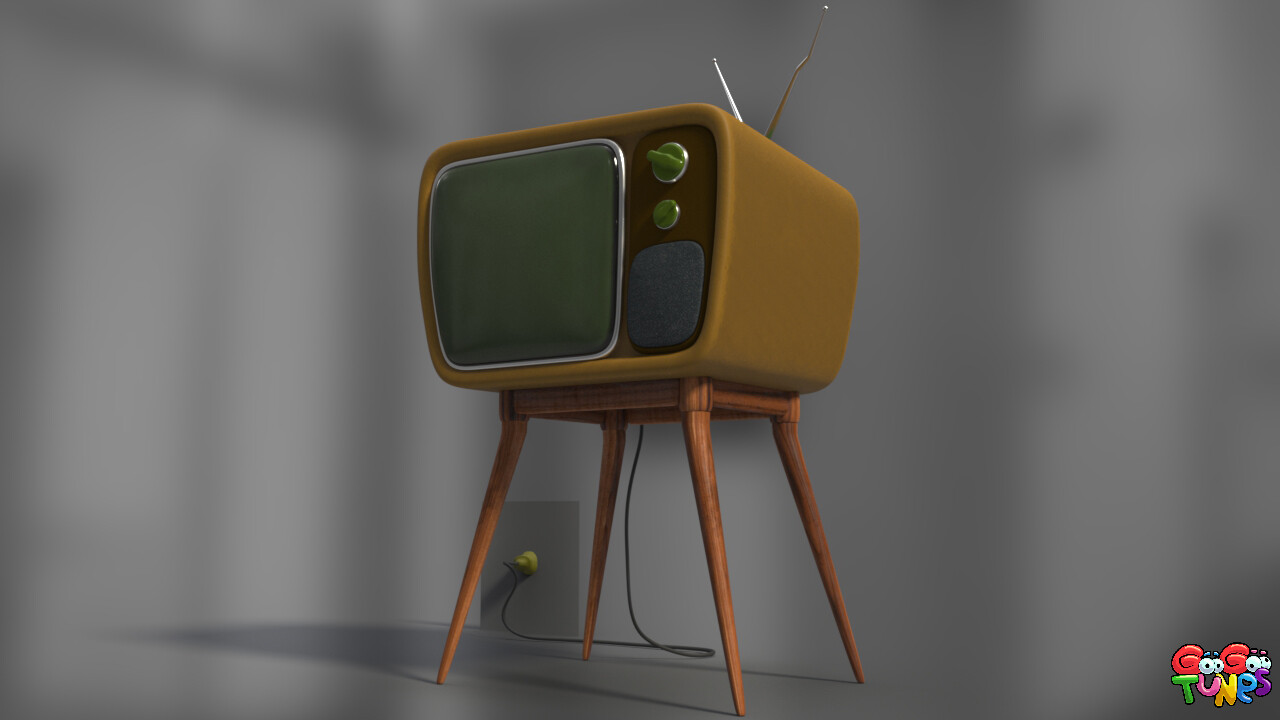 ArtStation - old style tv for project GooGooTunes