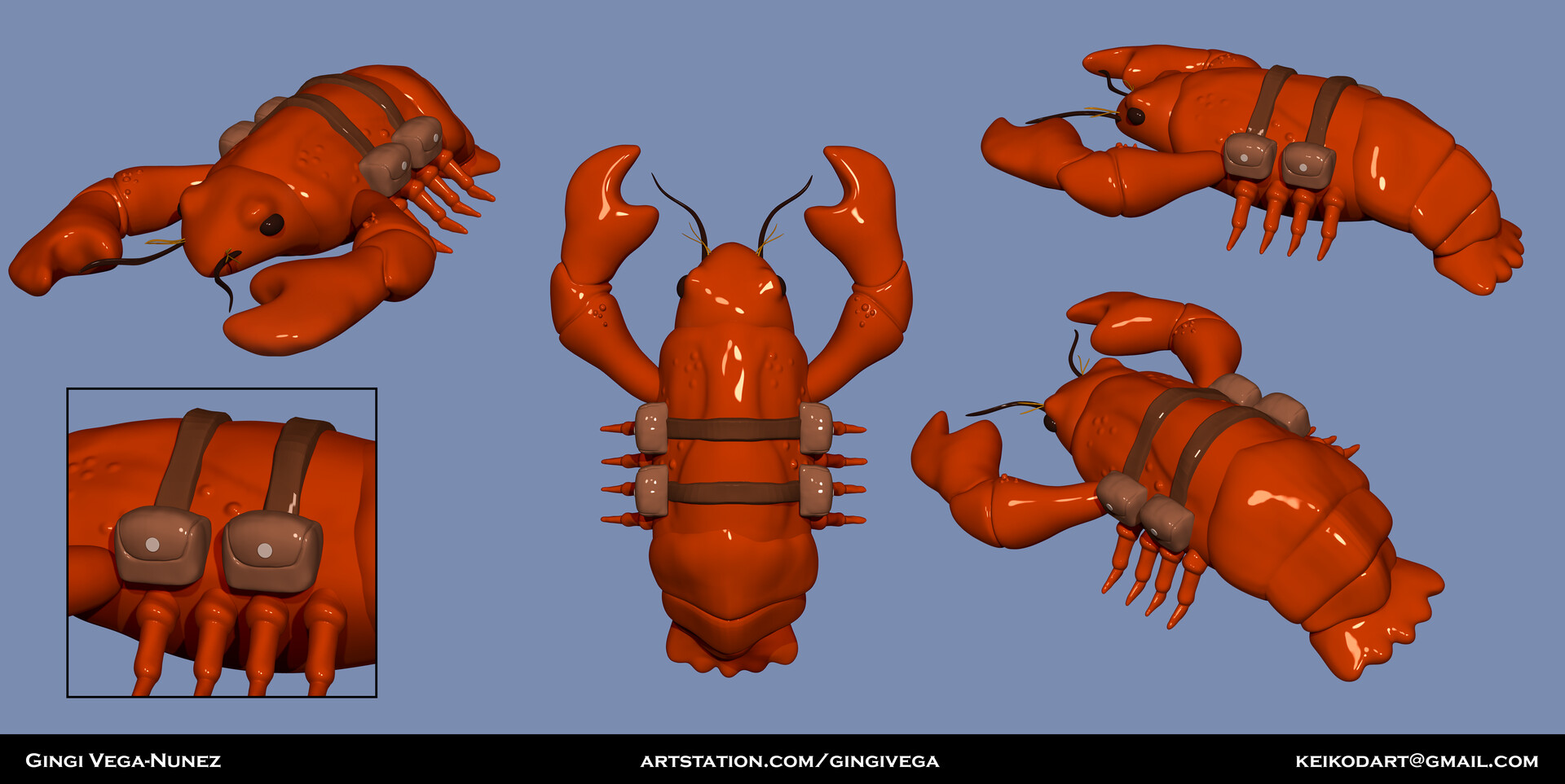 ArtStation - Toy Crayfish 3D Model