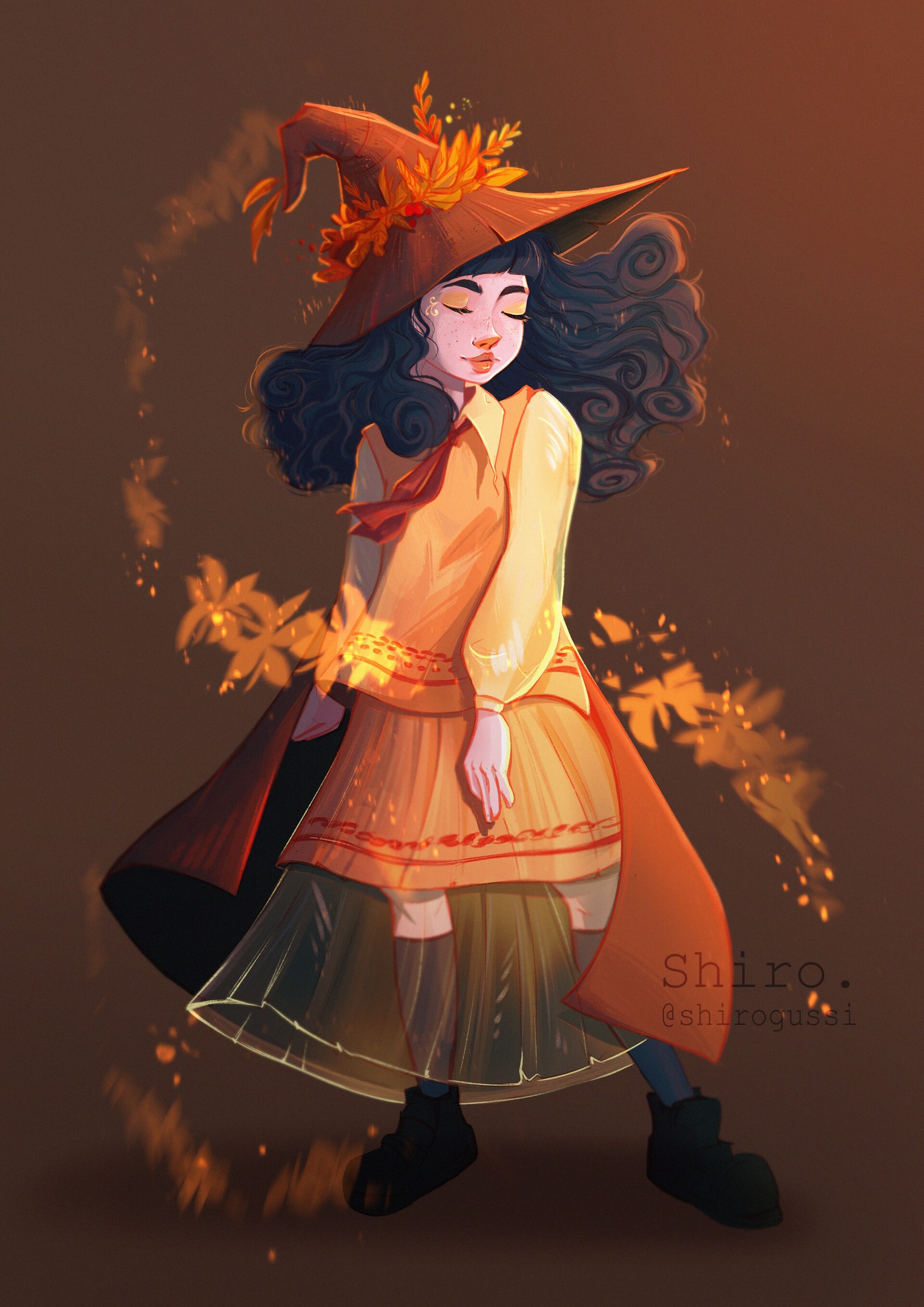 ArtStation - Windy, the autumn witch (Oct-2019)