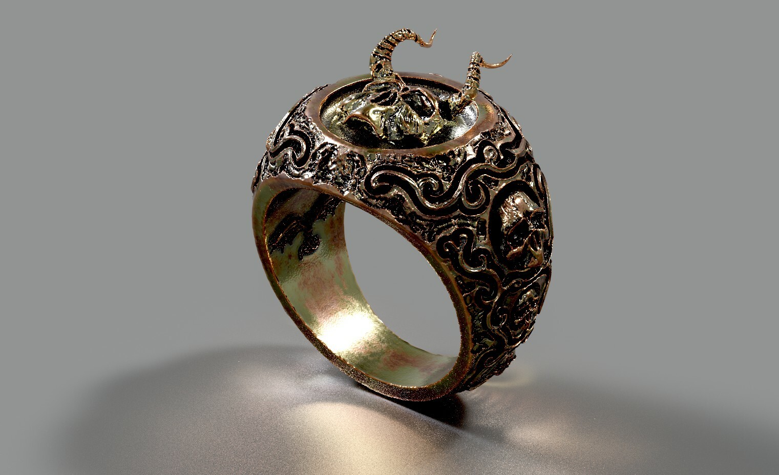 ArtStation - Skull ring