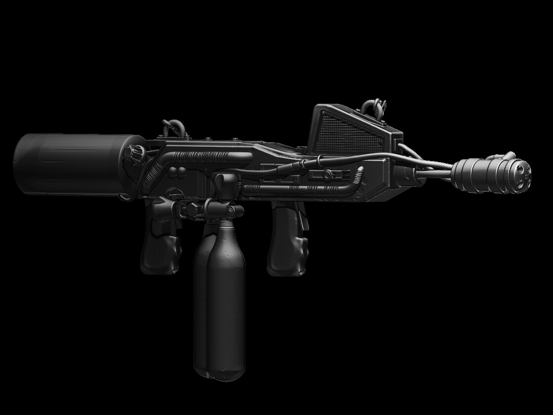 ArtStation - Flamethrower Weapon From Alien High Res