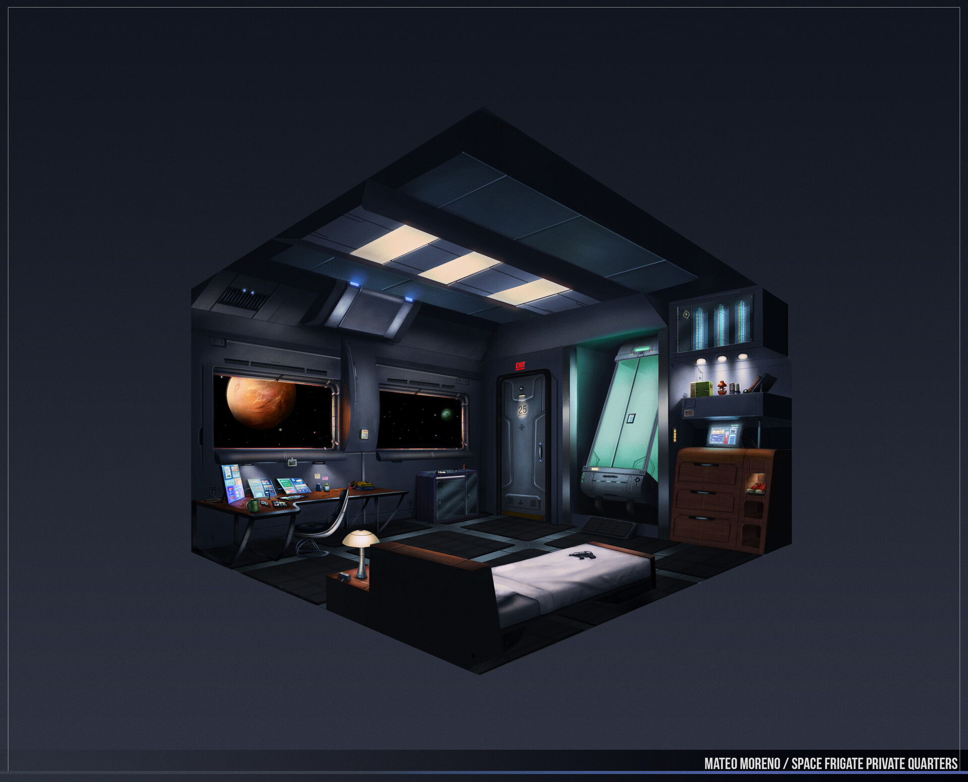 ArtStation - Space Frigate Private Quarters