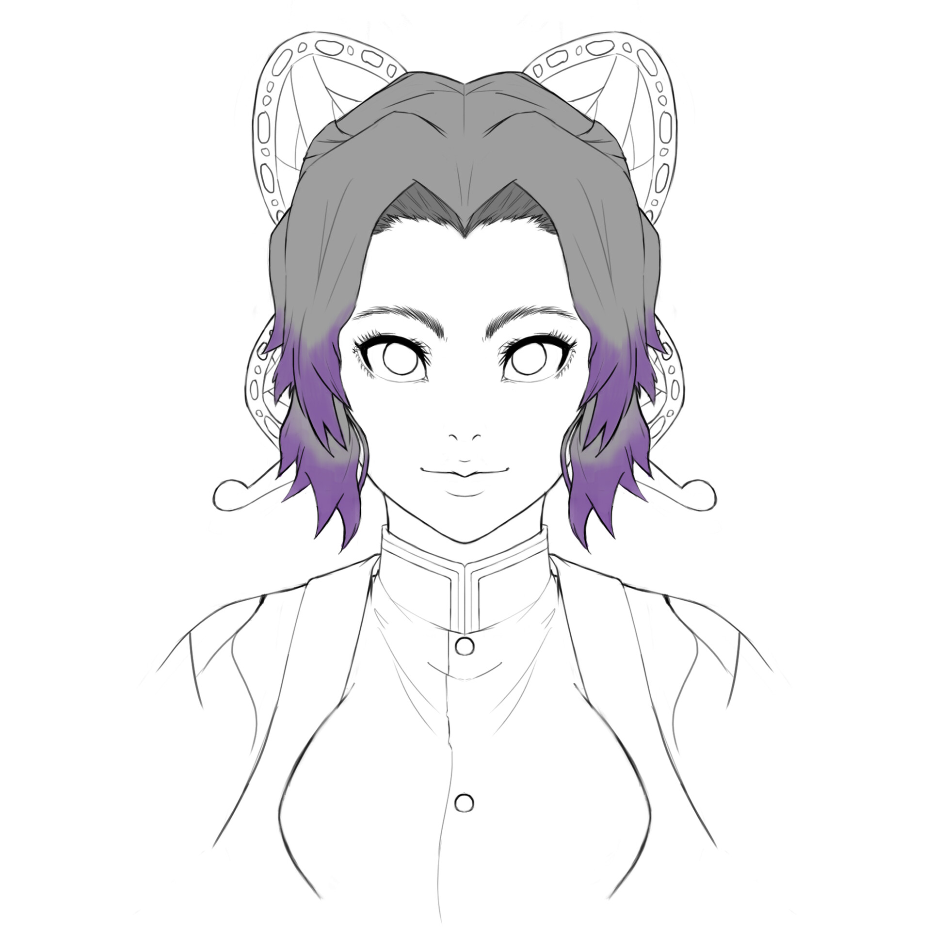 ArtStation - Shinobu Kocho Sketch (Demon Slayer)