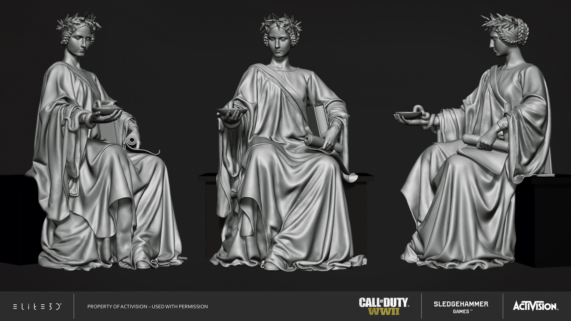 Héctor Teruel Subirá - COD WWII DLC - Medicine allegory Statue