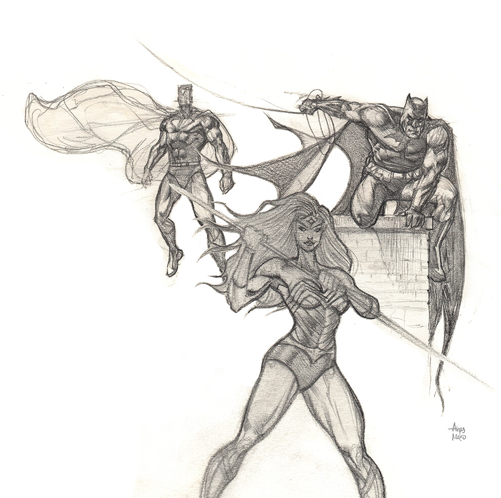 Aires Melo - DC Trinity Fanart by Aires Melo