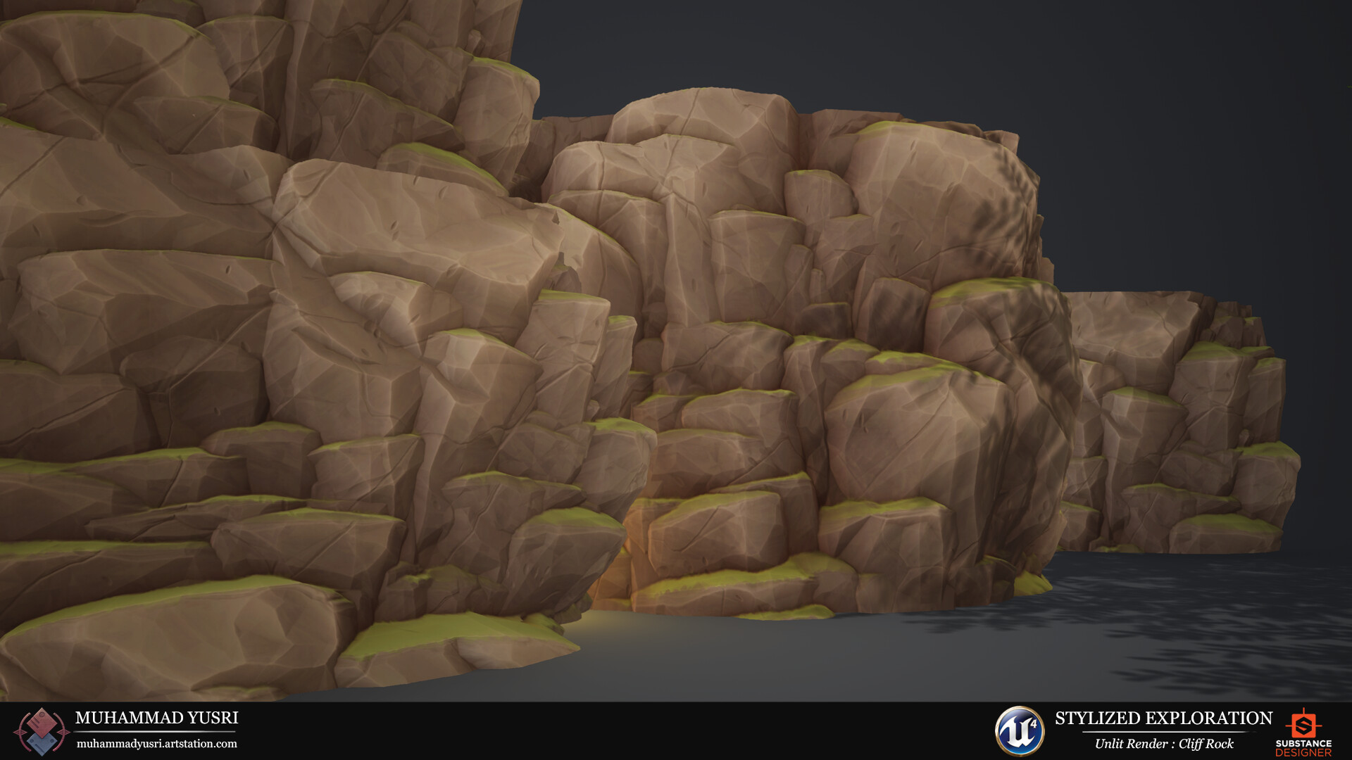 Muhammad Yusri - Stylized Exploration: Cliff Rock