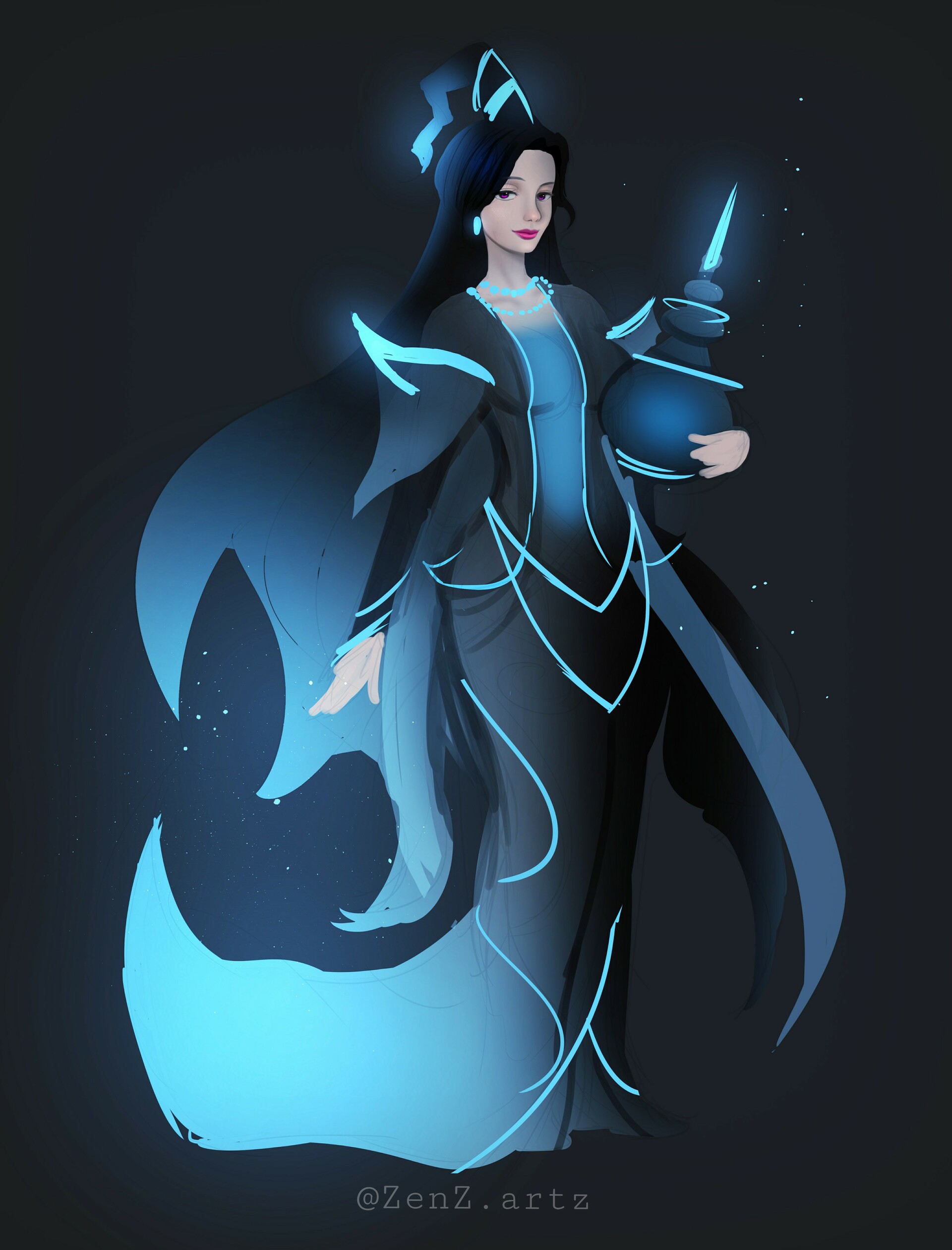 ArtStation - Myanmar mythology lady design