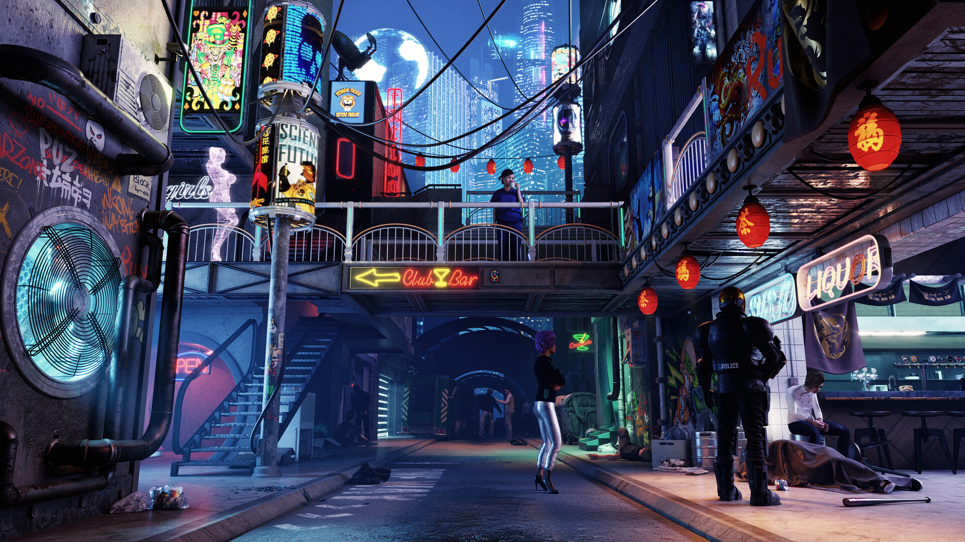 ArtStation - Cyberpunk Alley