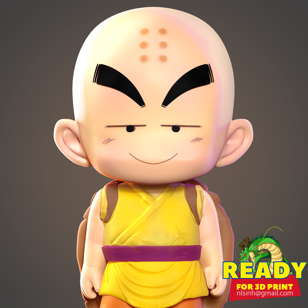 ArtStation - Krillin - Dragon Ball (Fan art)