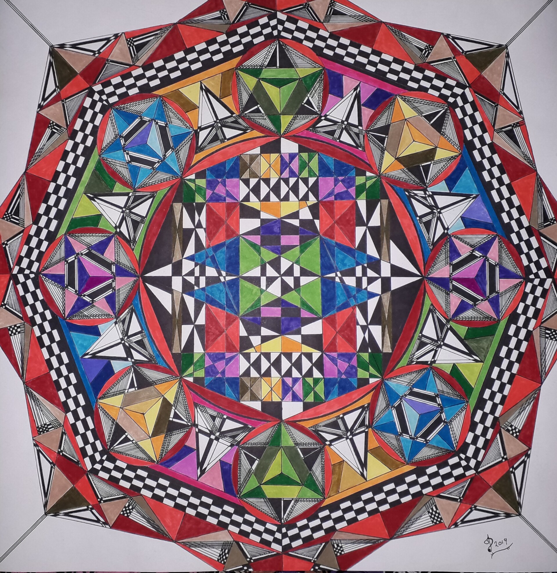 Modulo Art Square Grid Reflection