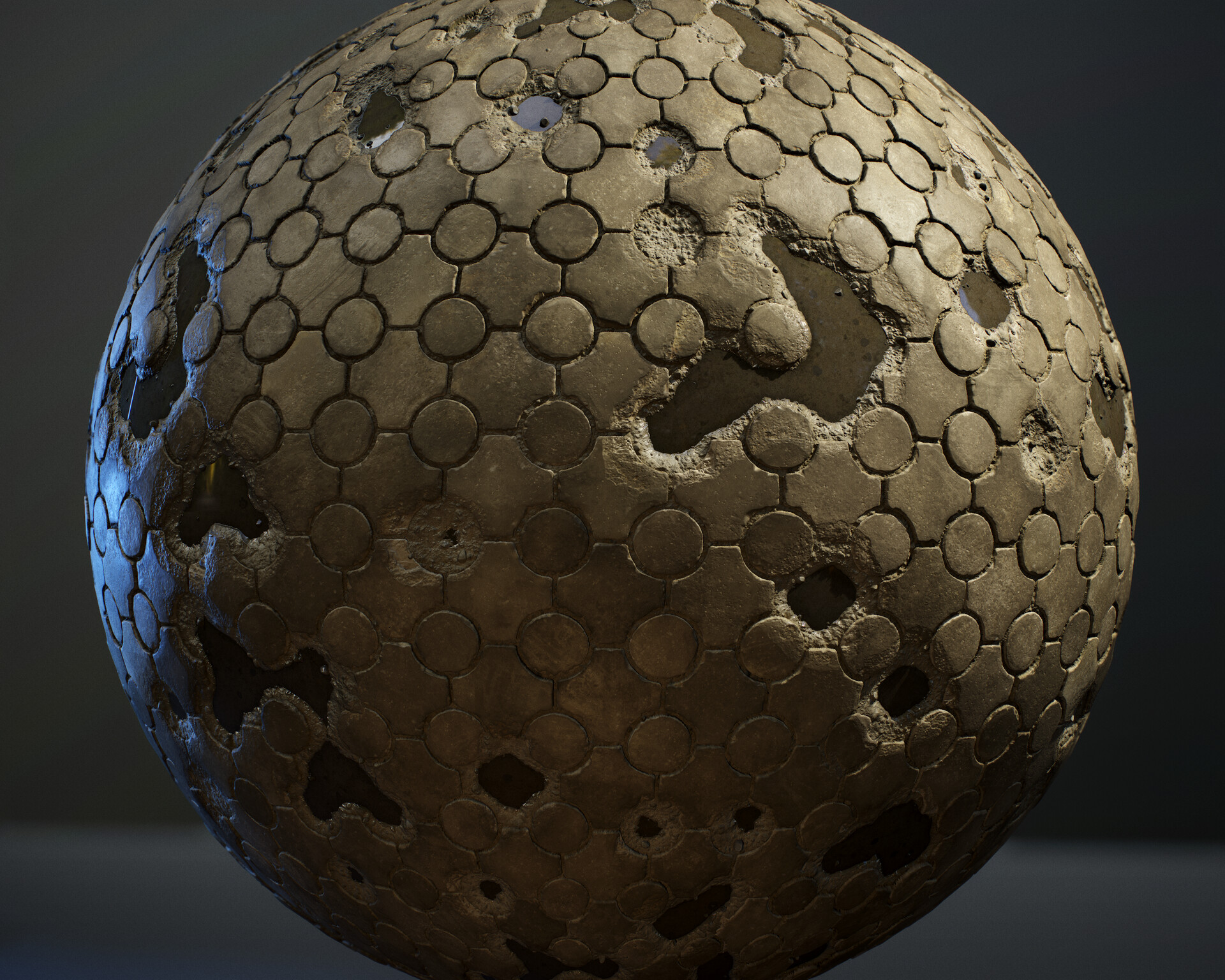 ArtStation - Damaged Paving - Substance Designer