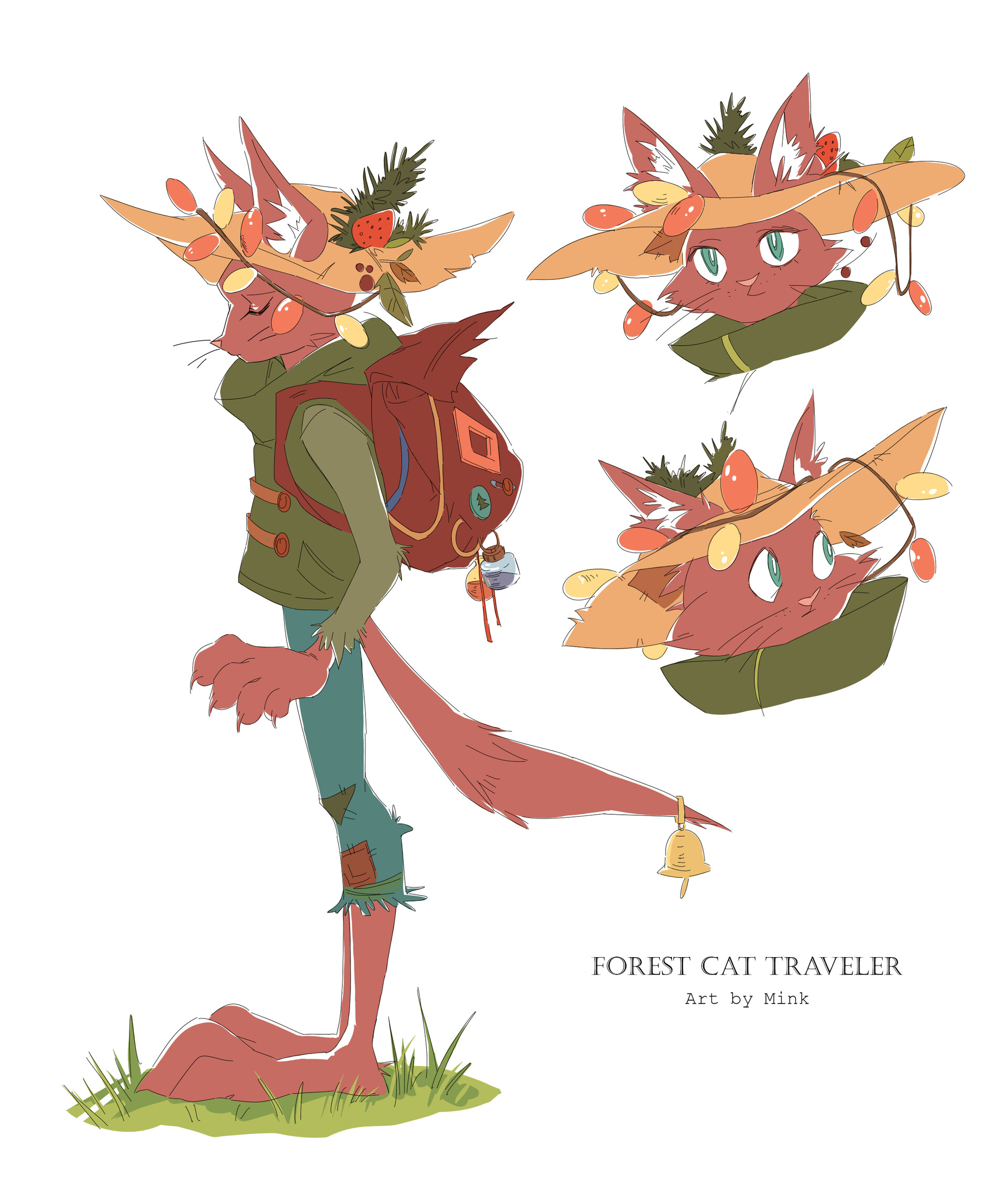ArtStation - Forest cat traveler