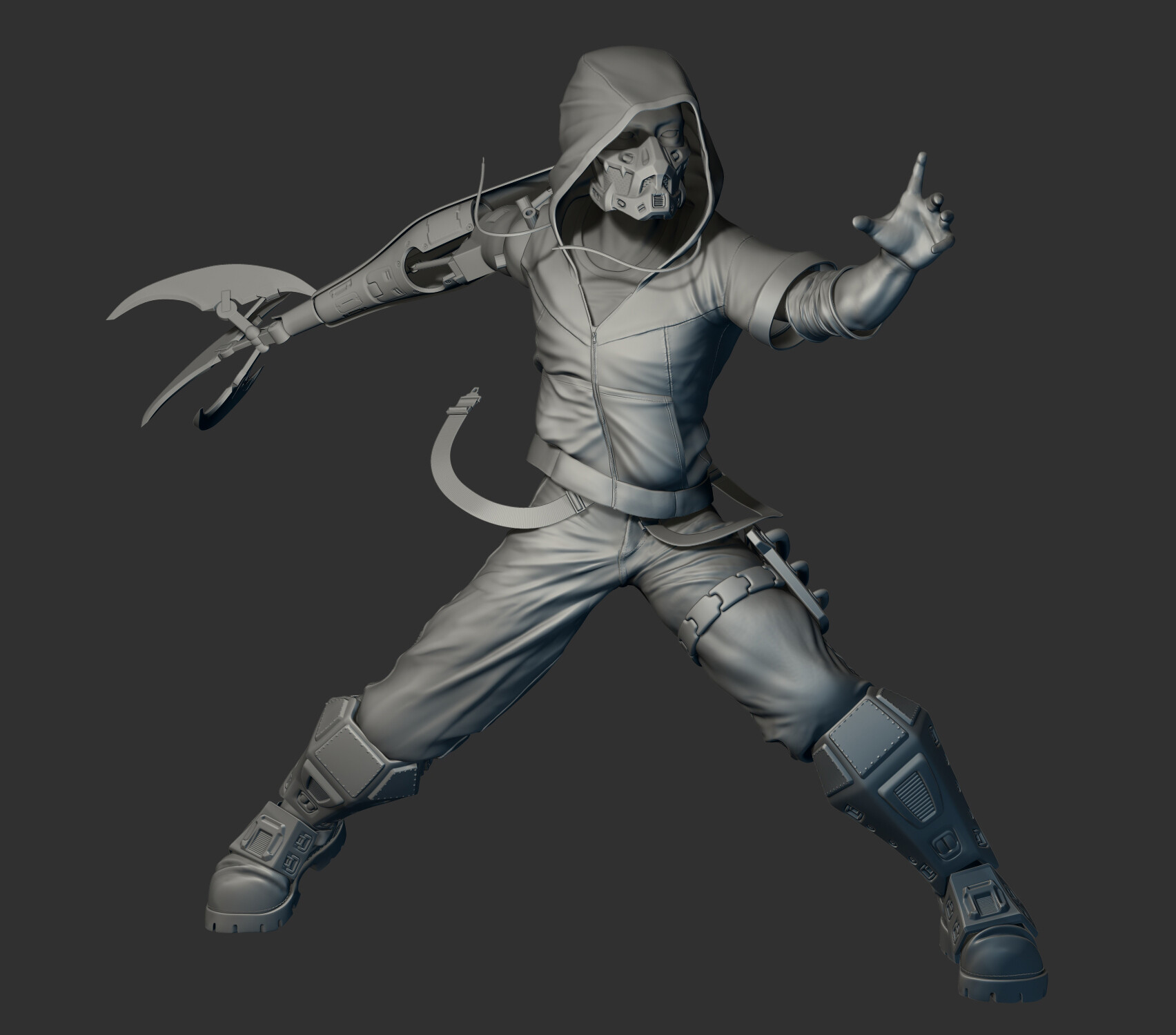 ArtStation - Cyberpunk Claw Character Sculpt