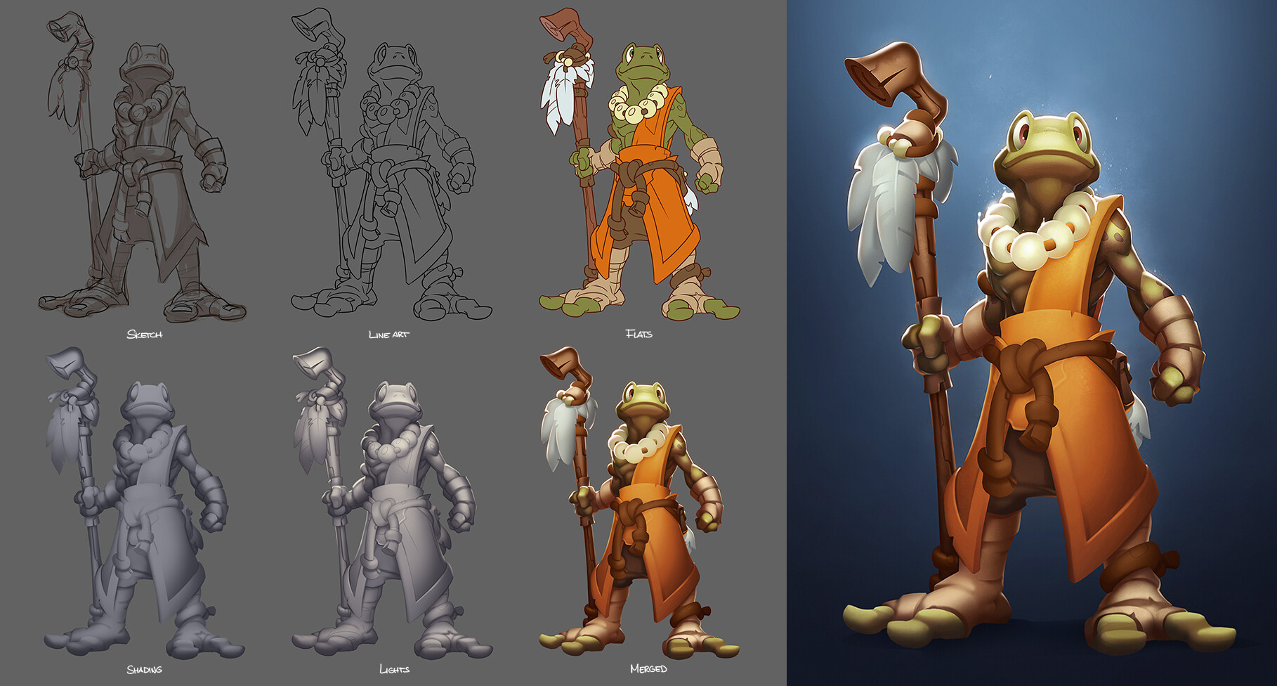 ArtStation - frog monk