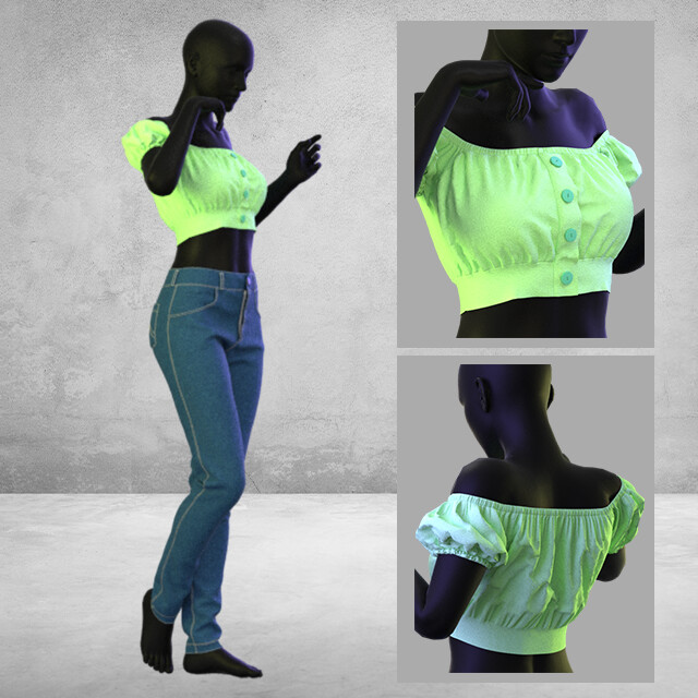 ArtStation - Women Casual and Jean - Marvelous Designer and Clo3D