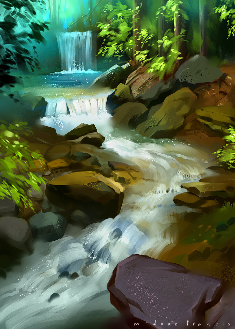 ArtStation - waterfall