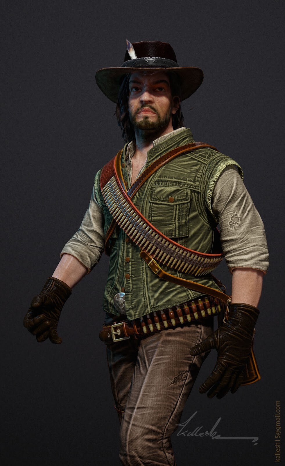 Kallesh Thippeswamy - OLD work Cow boy -Fan art