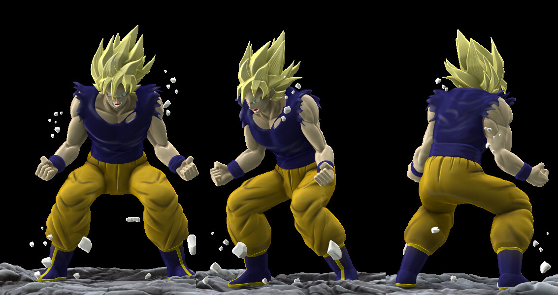 ArtStation - textured goku