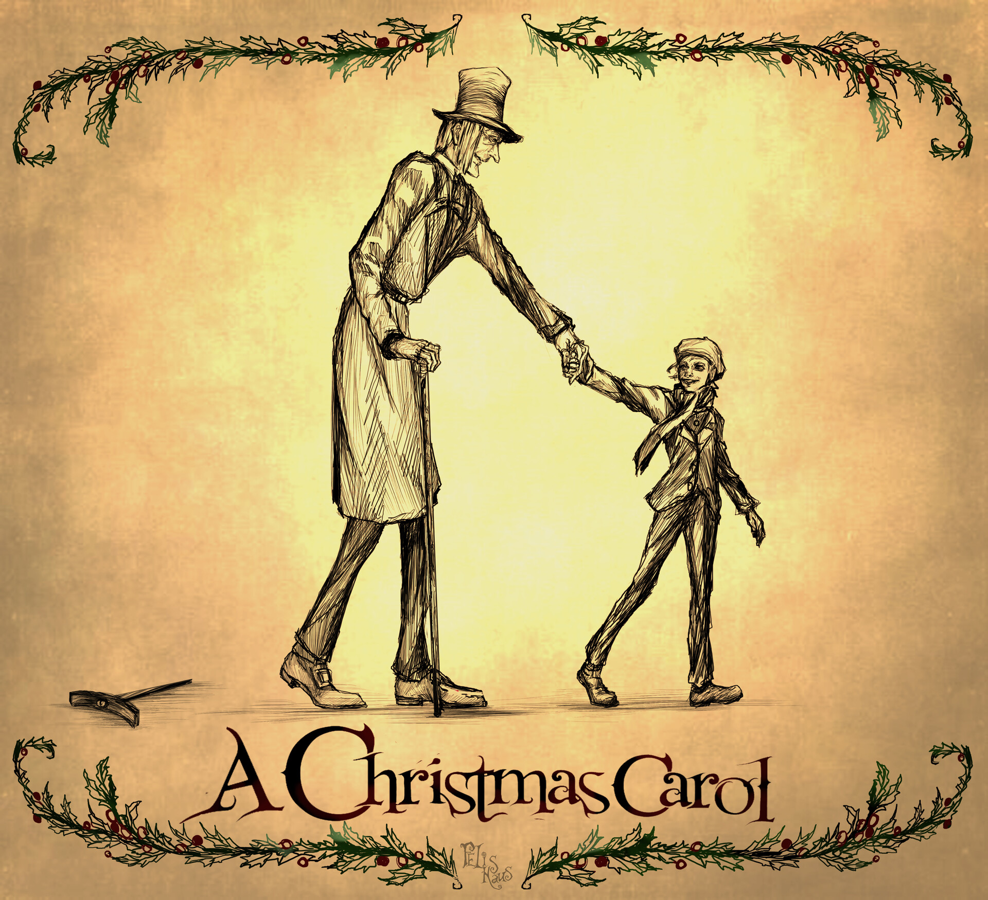 ArtStation - A christmas carol sketch