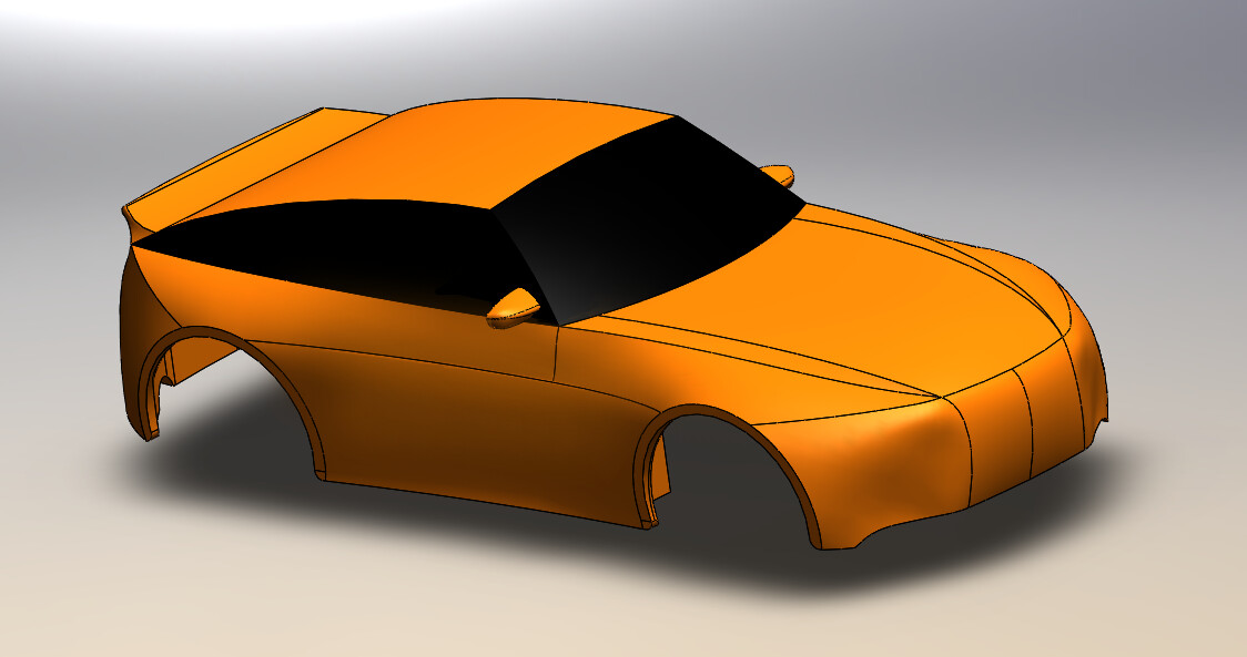 Patrick Watt - Toy car body - Shading and contours