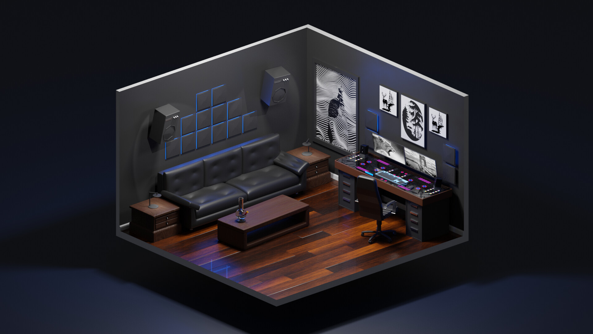 ArtStation - Man Cave by Tyler Brogan.