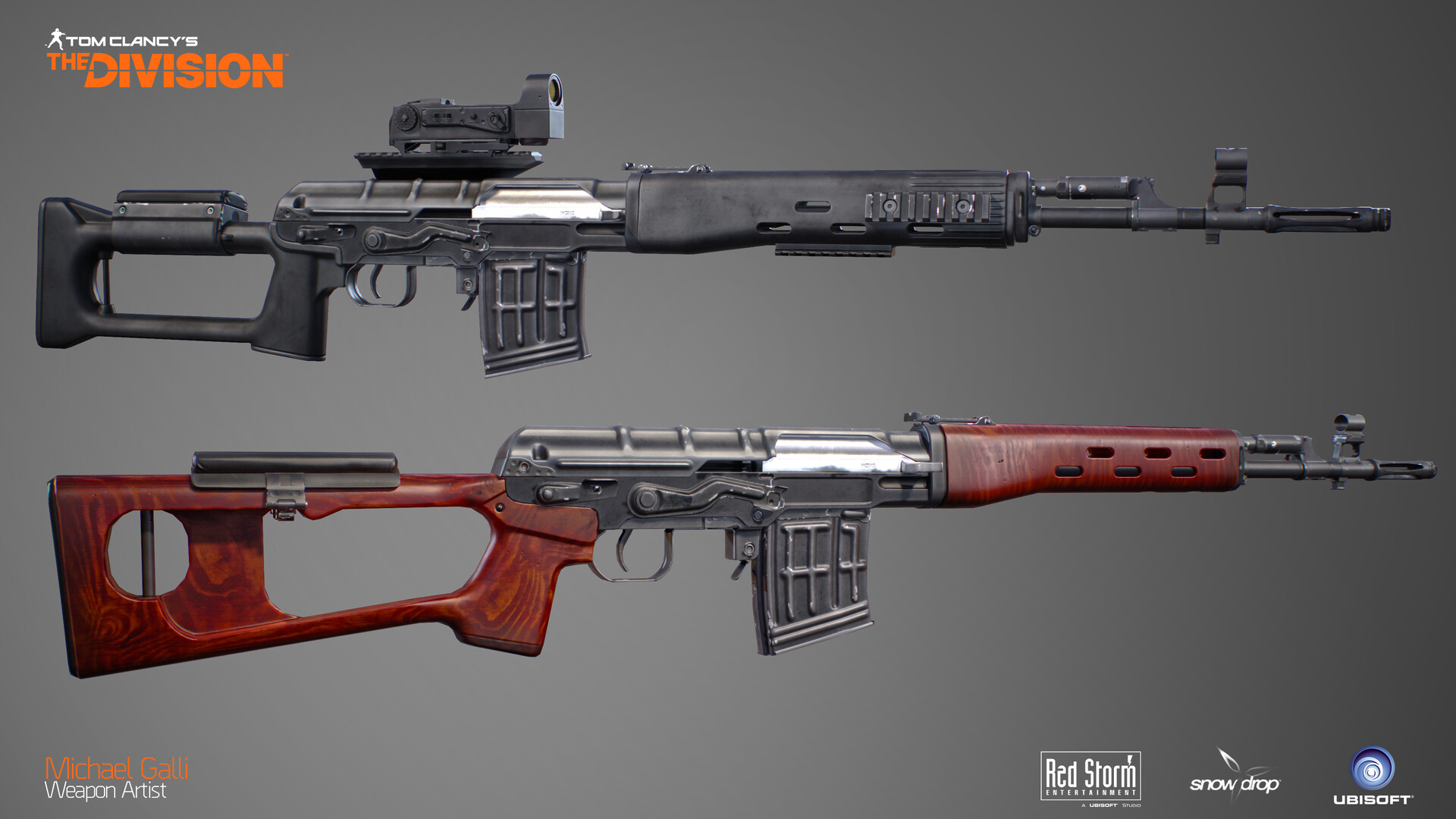 Michael Galli - The Division Weapon Renders