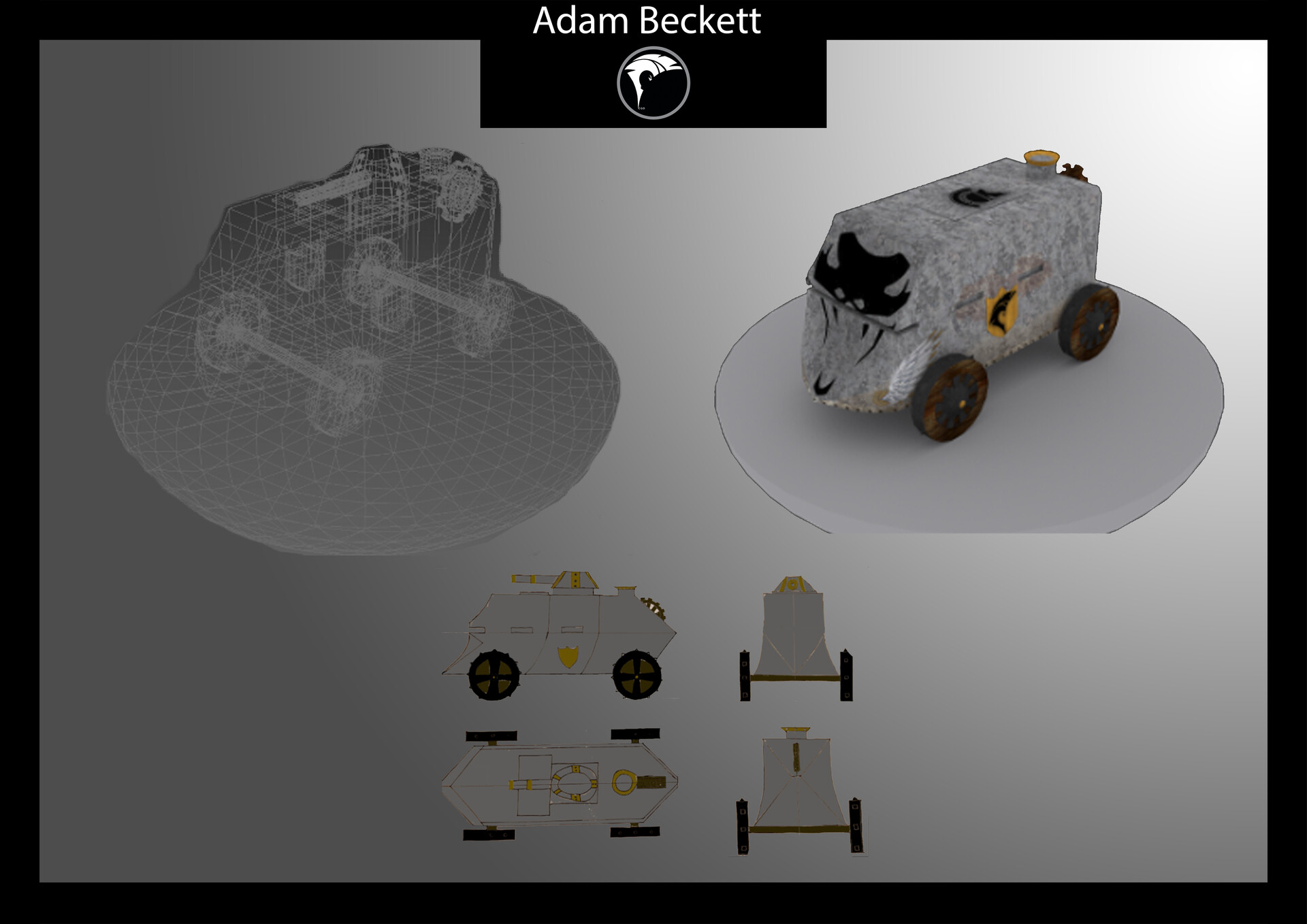 ArtStation - My First Vehicle (Medieval Tank)