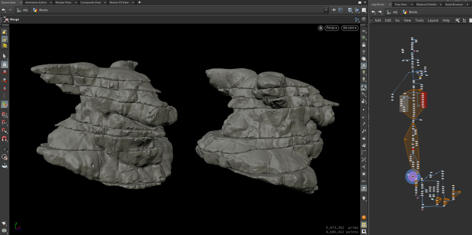 Steven Skidmore - Houdini Procedural Rock Generation