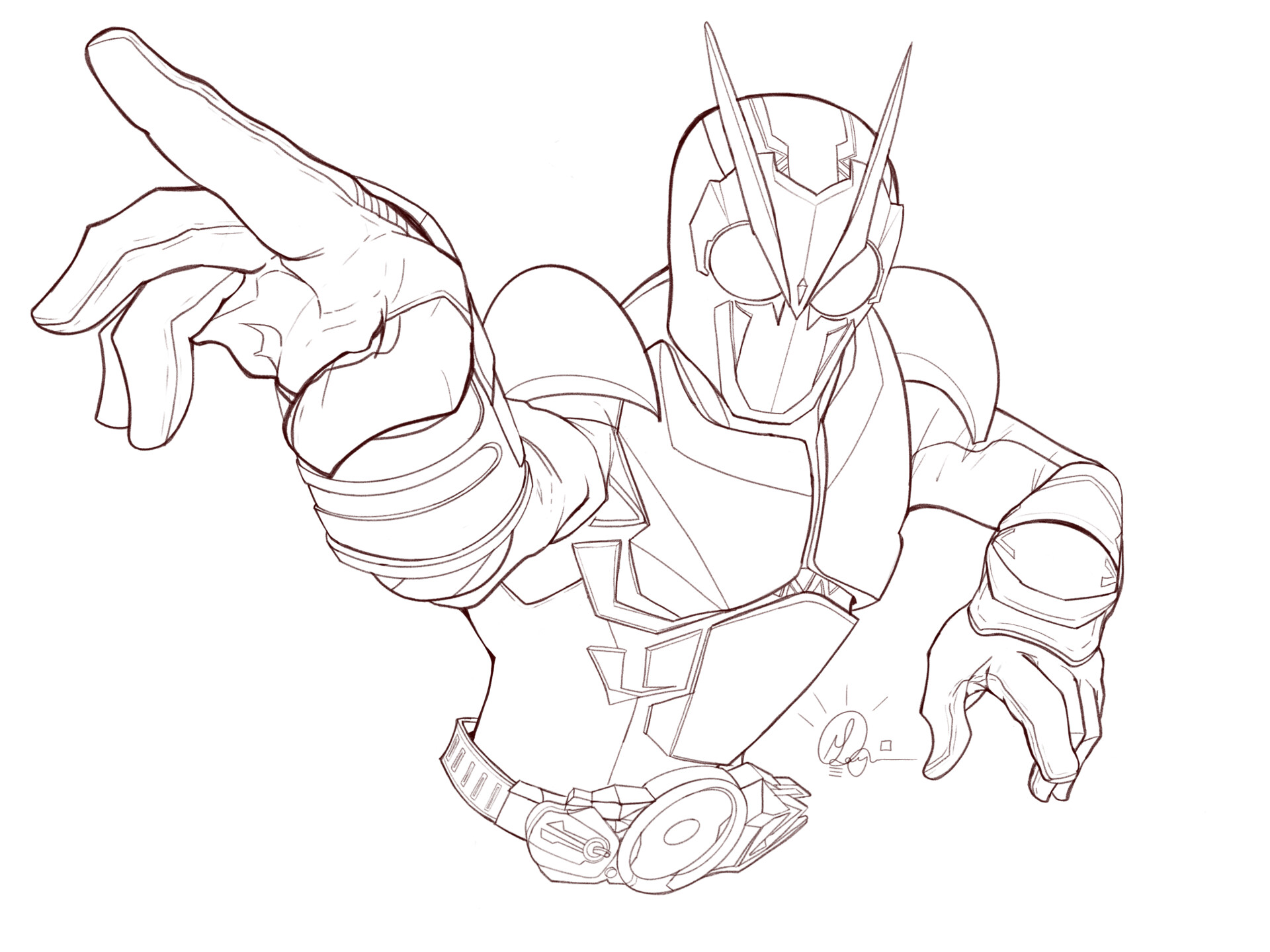 kamen rider zero one coloring pages