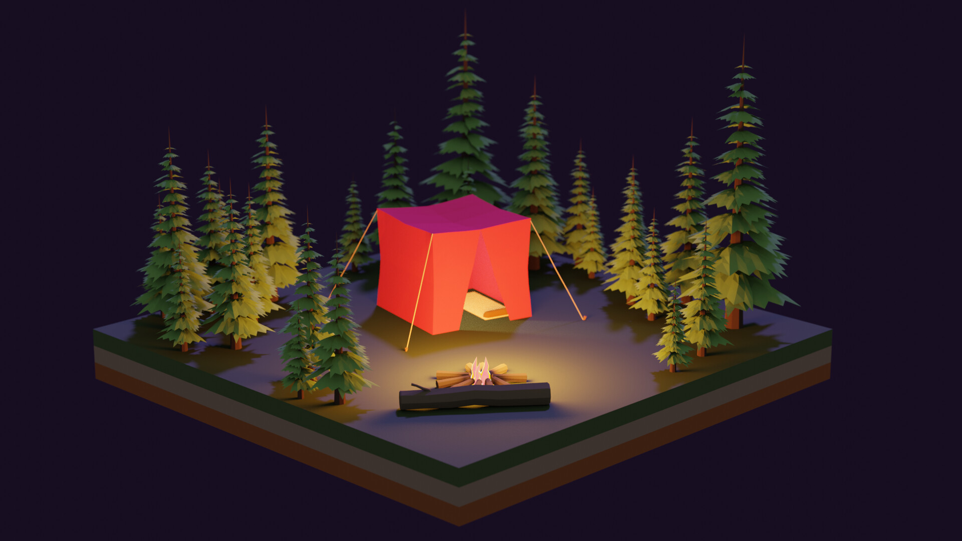 ArtStation - Low Poly Camp Tent