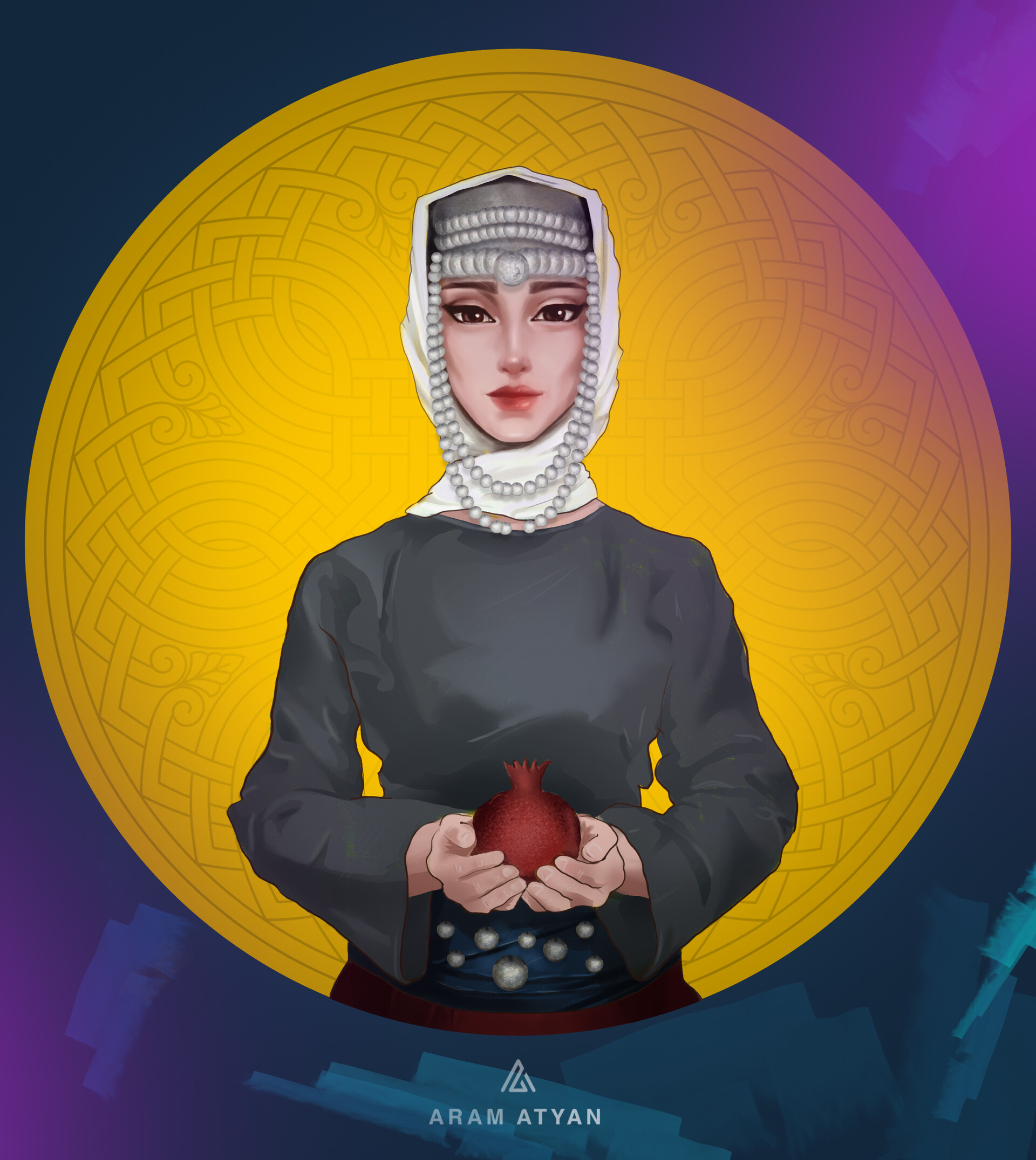 ArtStation - Armenian girl digital art